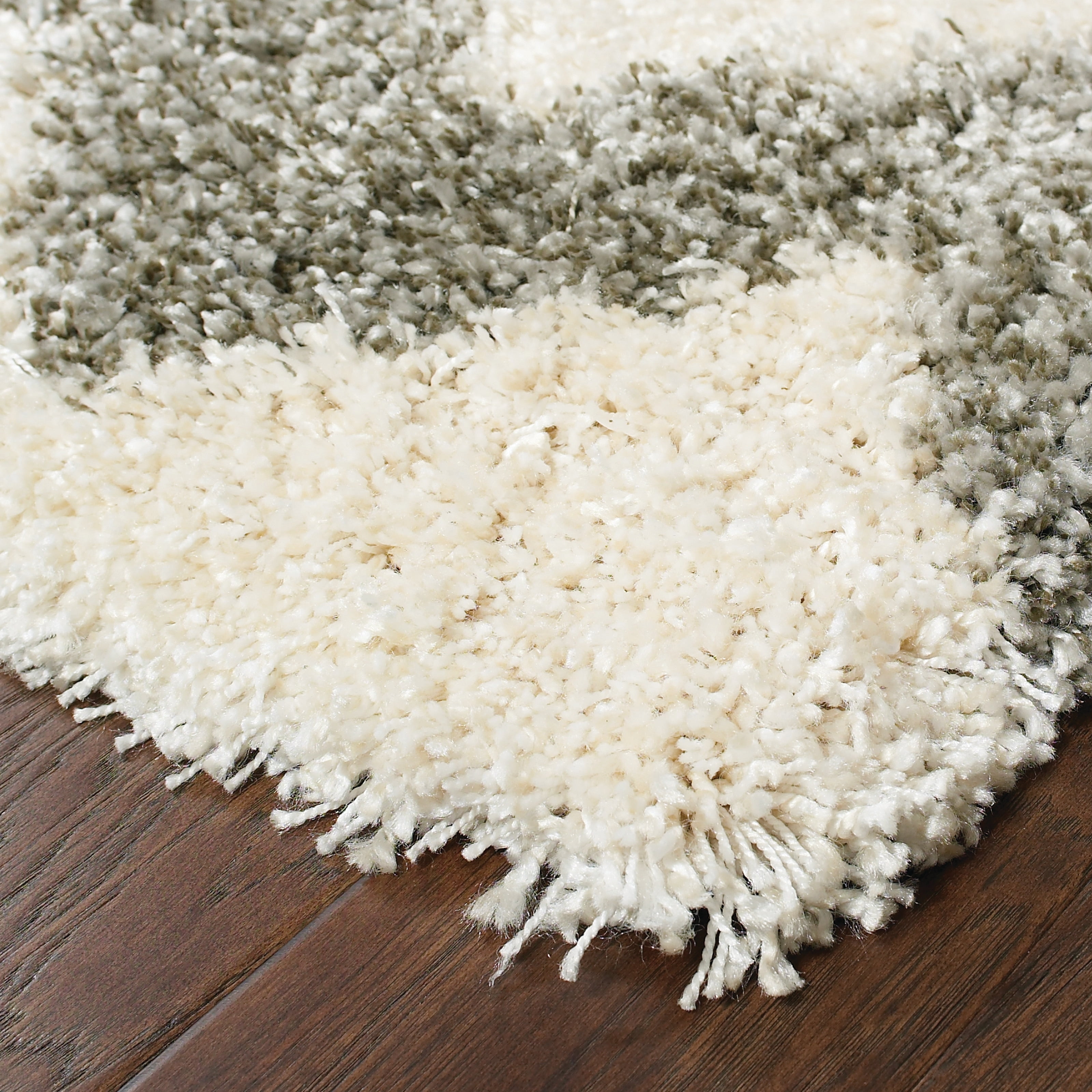 Style Haven Harrison Chevron Stripes Plush Shag Rug 9'10" x 12'10 ...