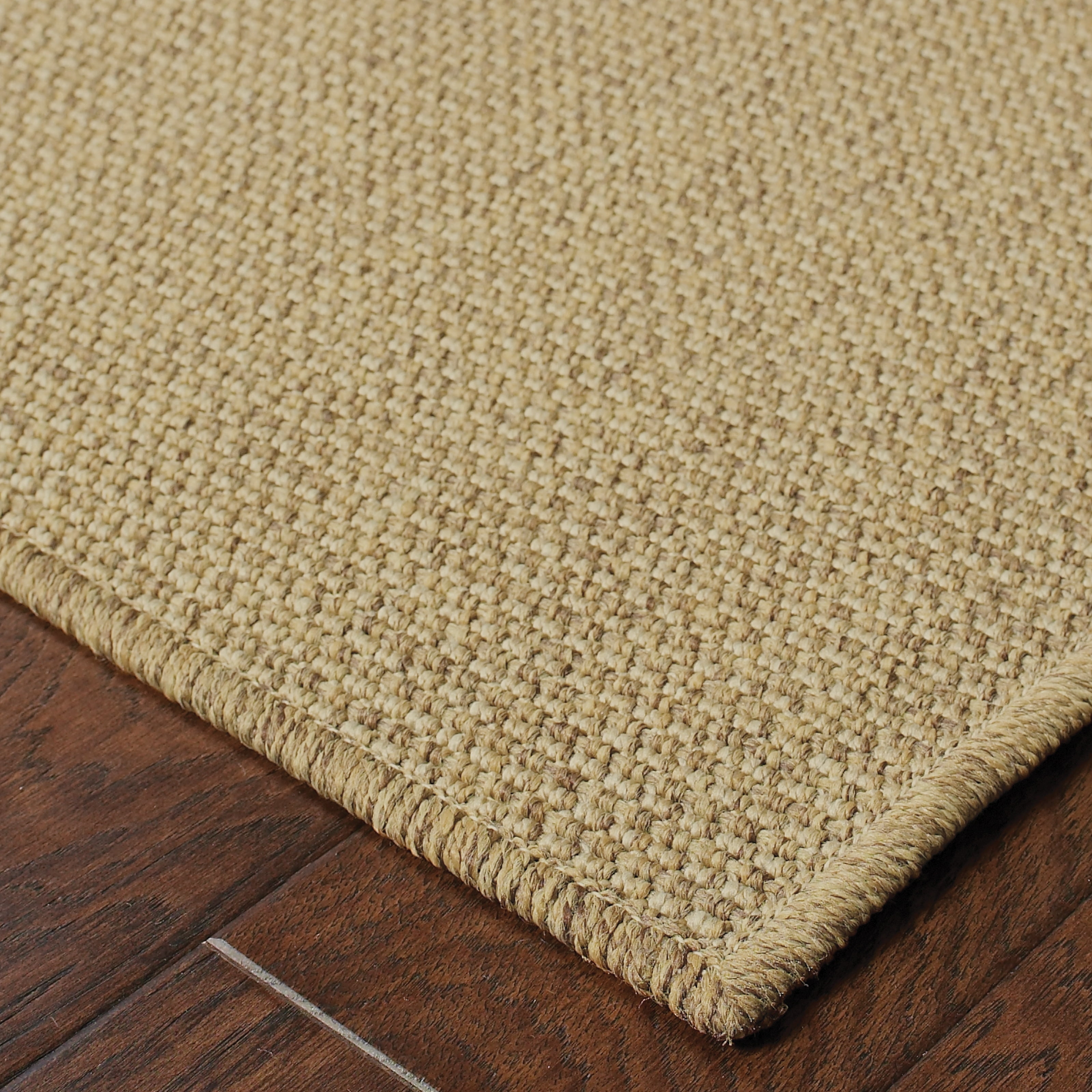 Style Haven Veranda Solid Tan Indoor-Outdoor Area Rug 2'3" x 7'6 ...