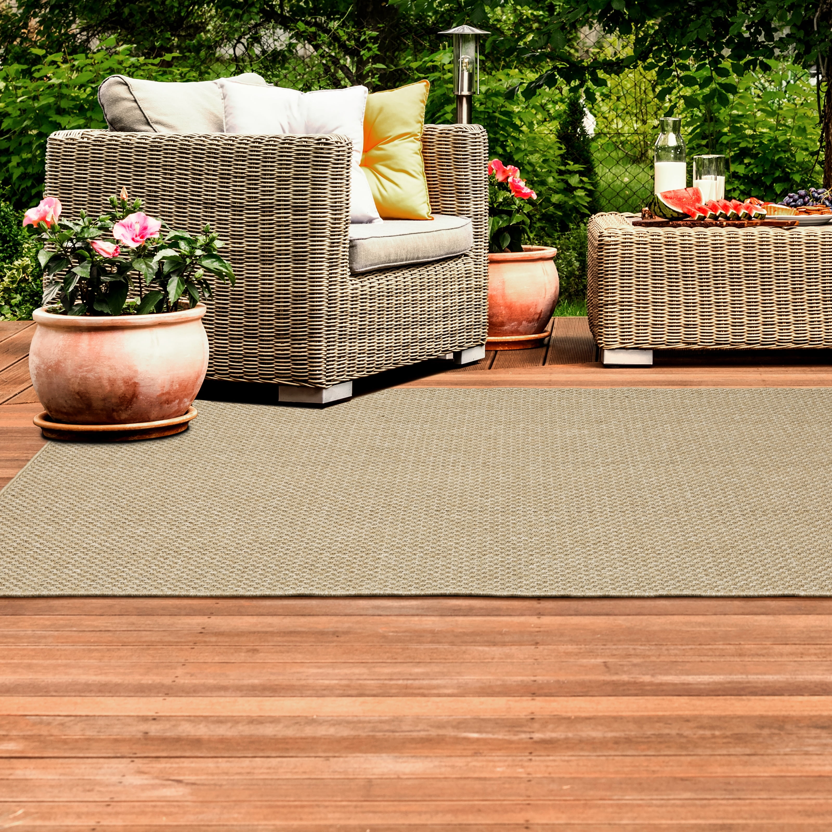Style Haven Veranda Tonal Woven Basket Weave Indoor Outdoor Rug Light Brown 1 9 x 3 9 2 x 3 Accent Outdoor Indoor Entryway Bathroom Patio Walmart
