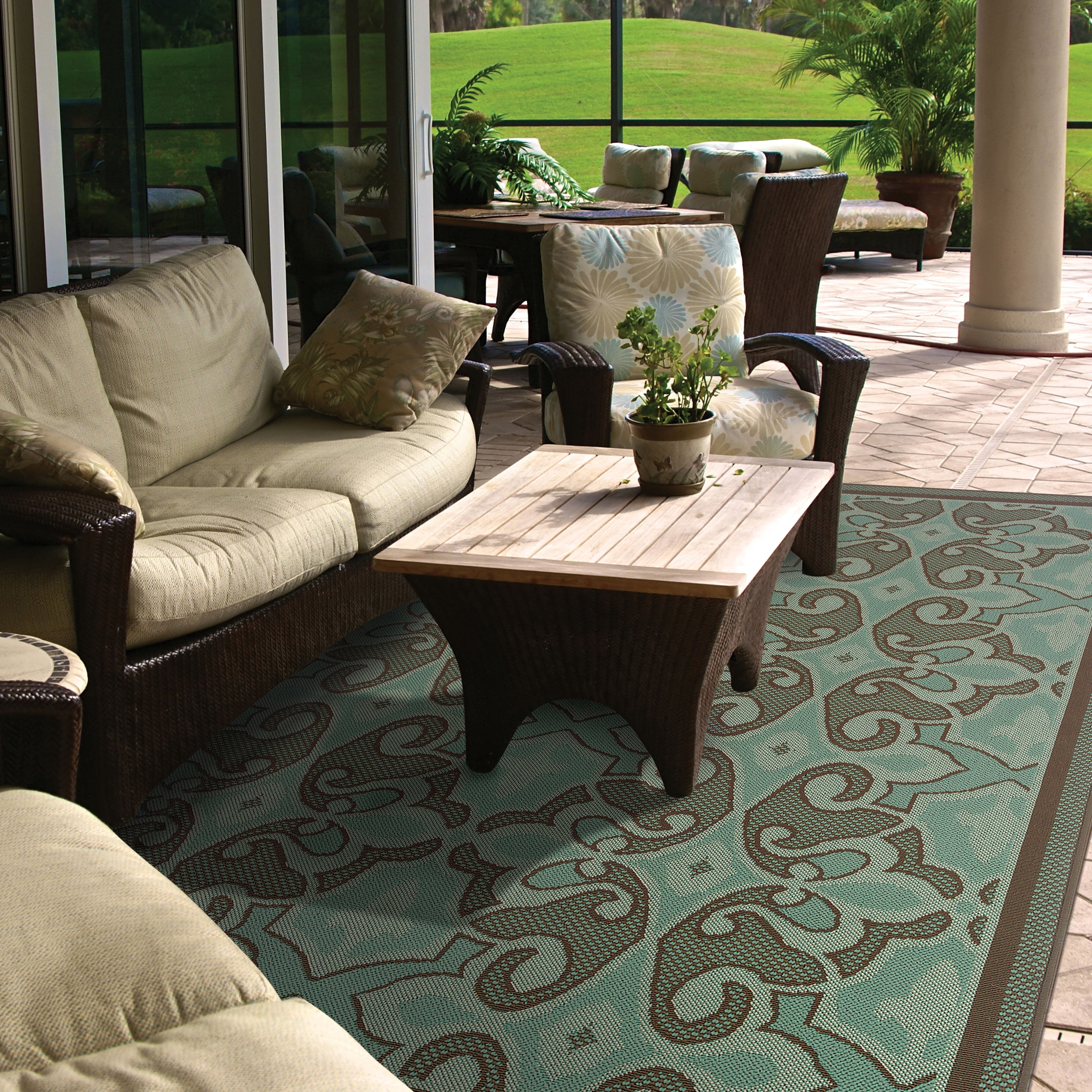 Style Haven Vista Home Malta Porch Traditions Indoor/ Outdoor Loop Pile ...