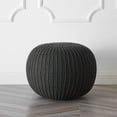 Style House by Urban Shop Round Knit Pouf, 18" x 15", Gray - Walmart.com