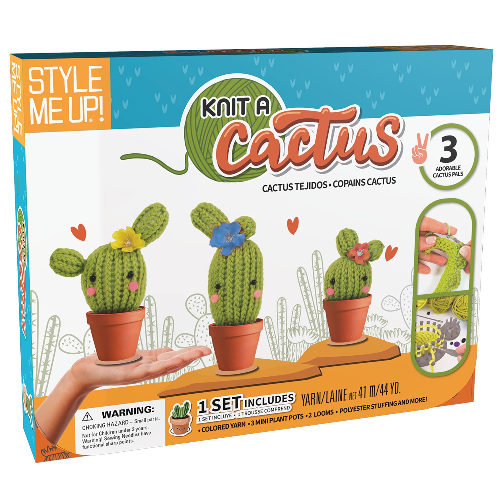 Style Me Up, Knit a Cactus, Kids Knitting - Walmart.com