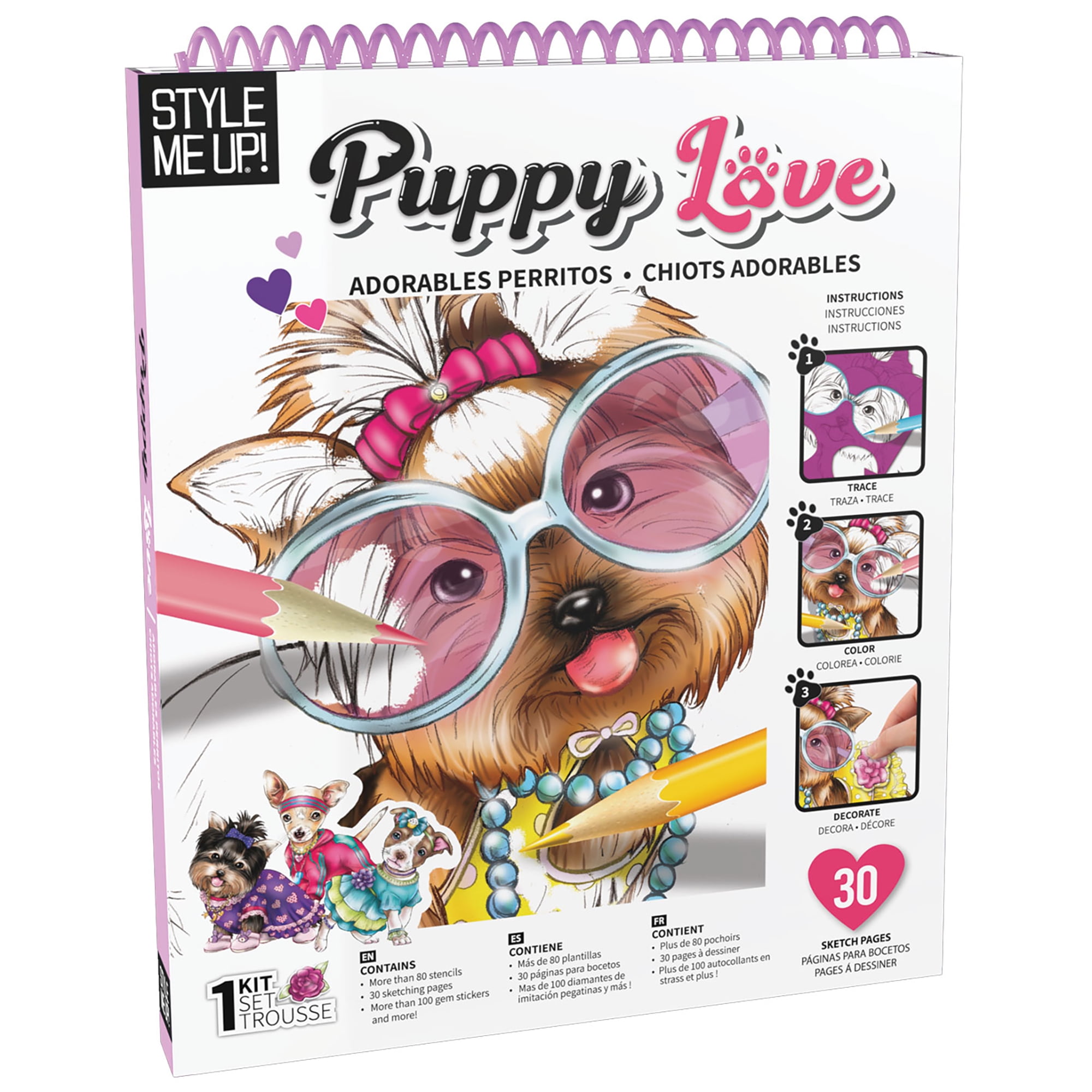 Style Me Up, Puppy Love, Kids Art Kit - Walmart.com