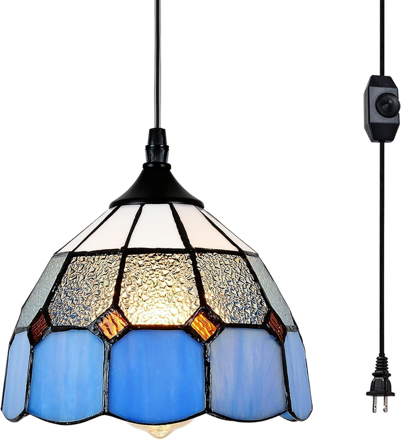 Style Plug in Pendant Light Mini Chandelier with 16.4 Ft Hanging Cord ...