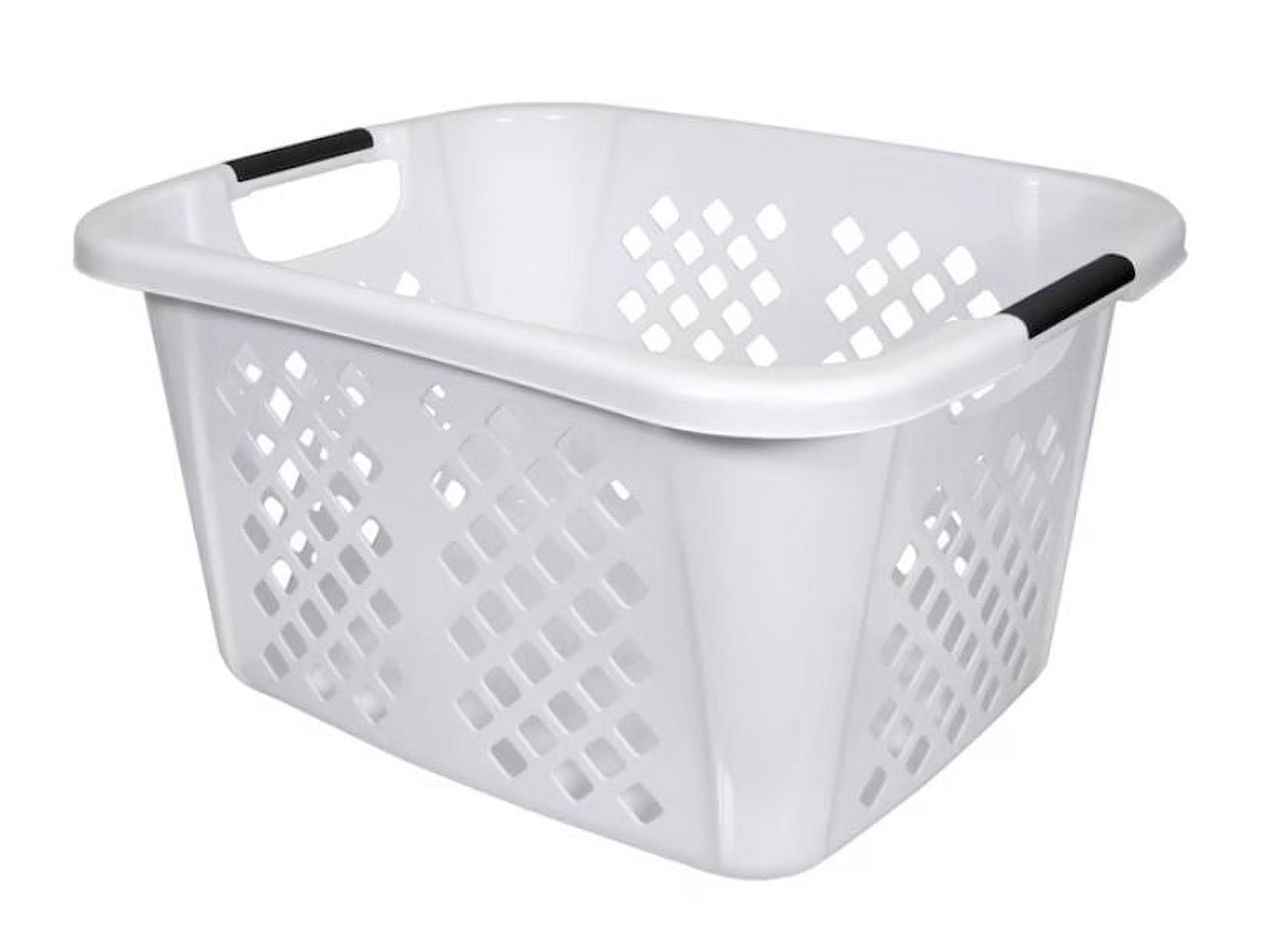 Style Selections 1.5-Bushel White Plastic Laundry Basket - Walmart.com
