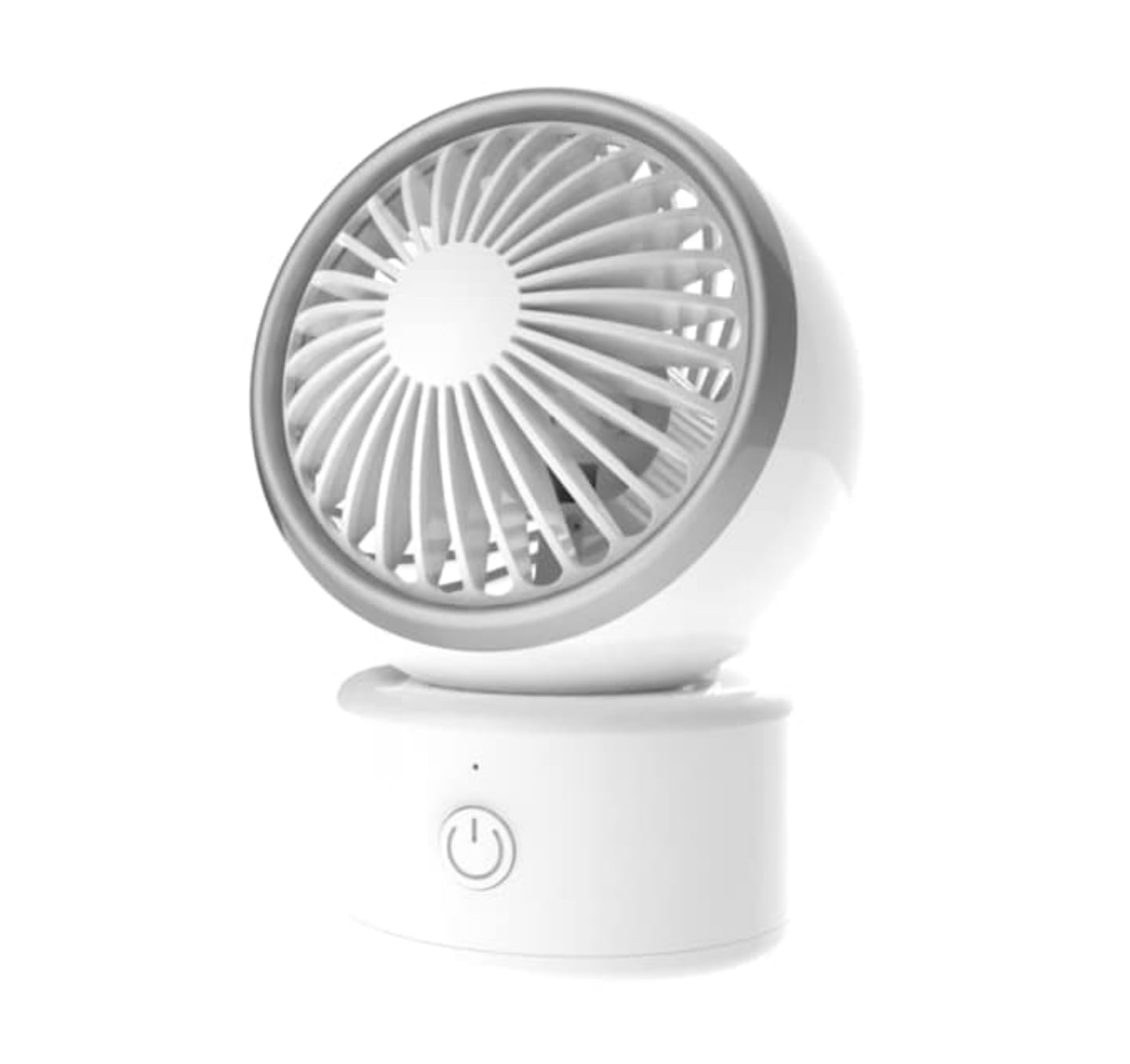 Style Selections 4-in 5-Volt 3-Speed Indoor Oscillating Desk Fan, White ...