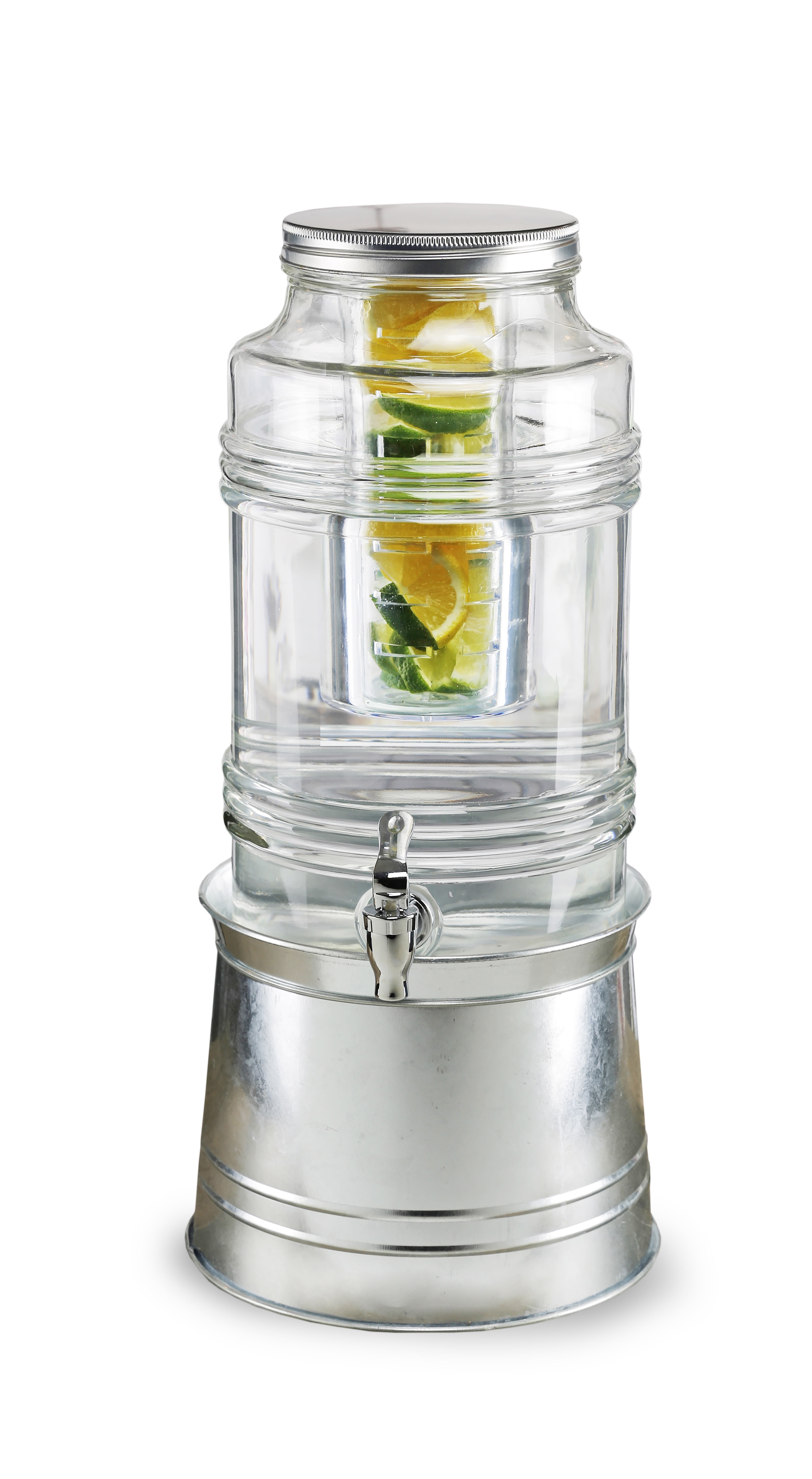 Style Setter, Bungalow Clear Glass Beverage Dispenser with Spigot ...