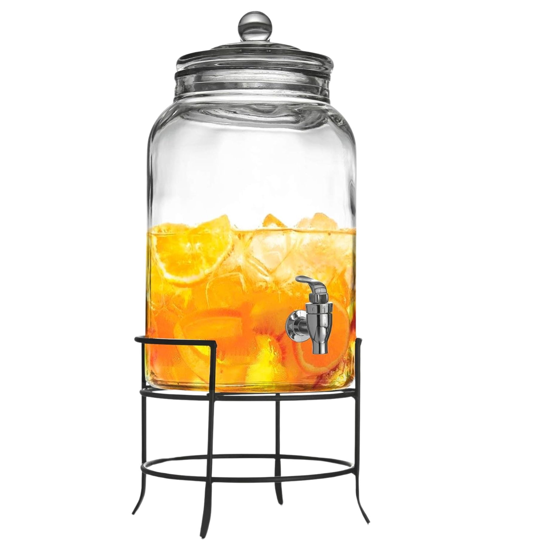 Style Setter, Round, Montgomery Clear Glass Drink Dispenser with Stand ...