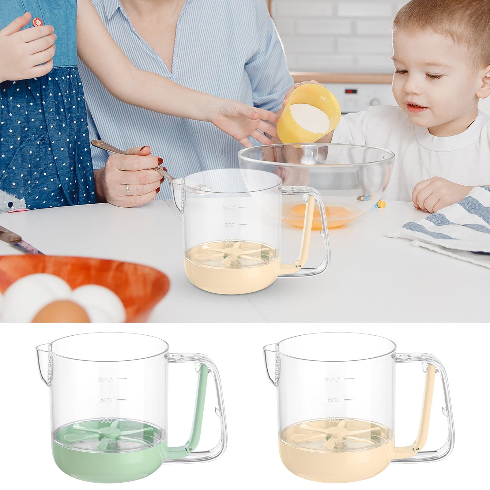 Style Spotlight, Egg Whisk Cup, Manual Mixer for Baking, Large Capacity ...
