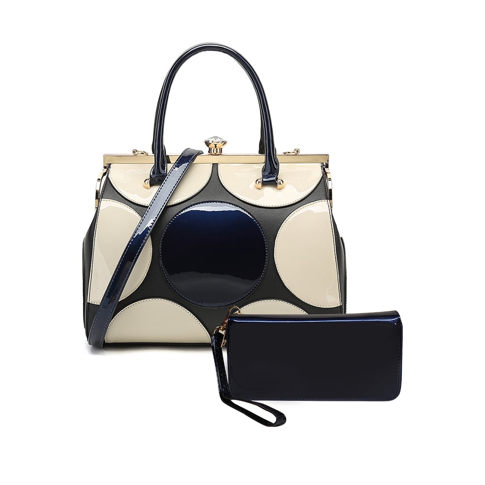 Style Strategy patent leather 2in1 purses for women handbag with kiss ...