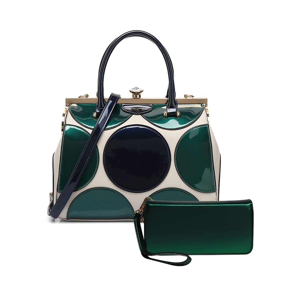 Style Strategy patent leather 2in1 purses for women handbag with kiss ...