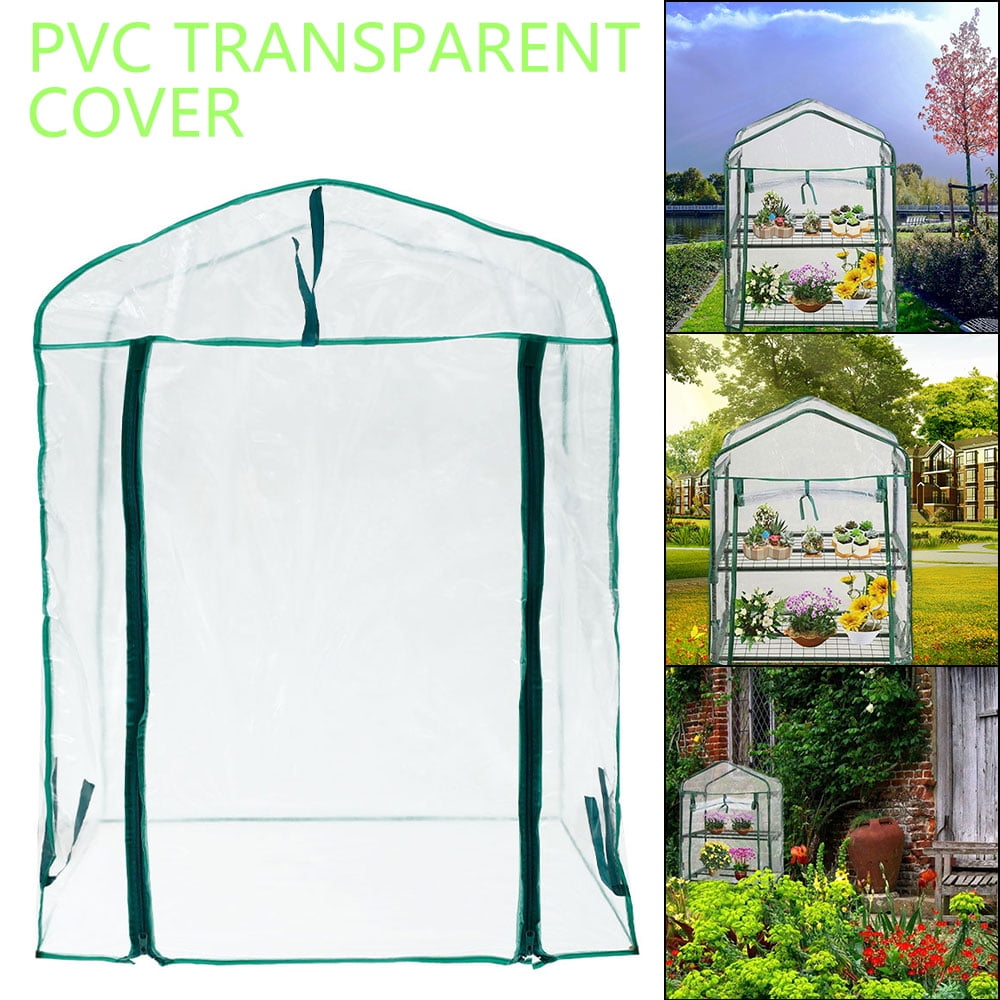 Ghojet 2 Tier Mini Greenhouse with Clear Cover Greenhouse Cover ...