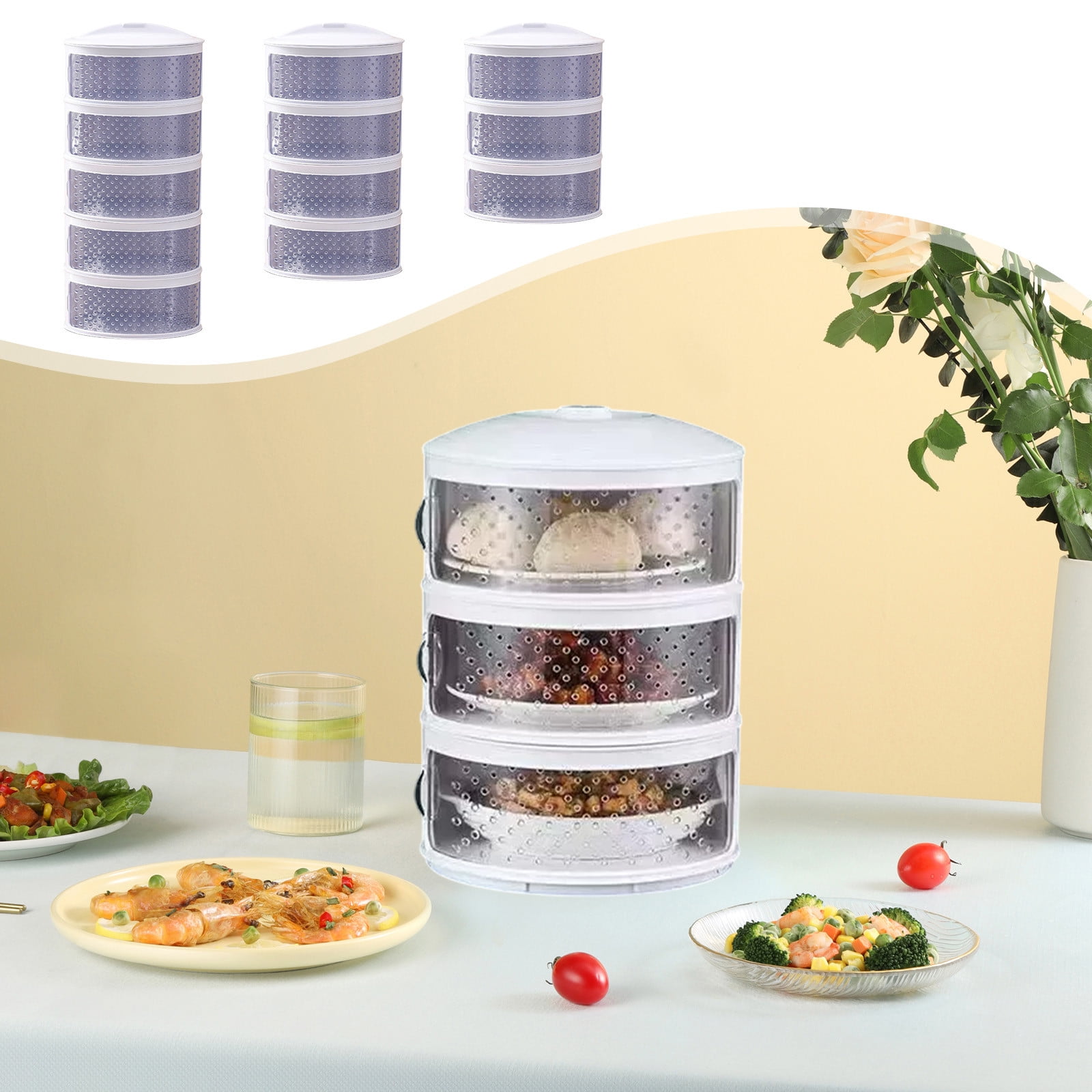 Style White Cactus Desk Waste Bin Compact 0.75-Gallon Modern Office ...