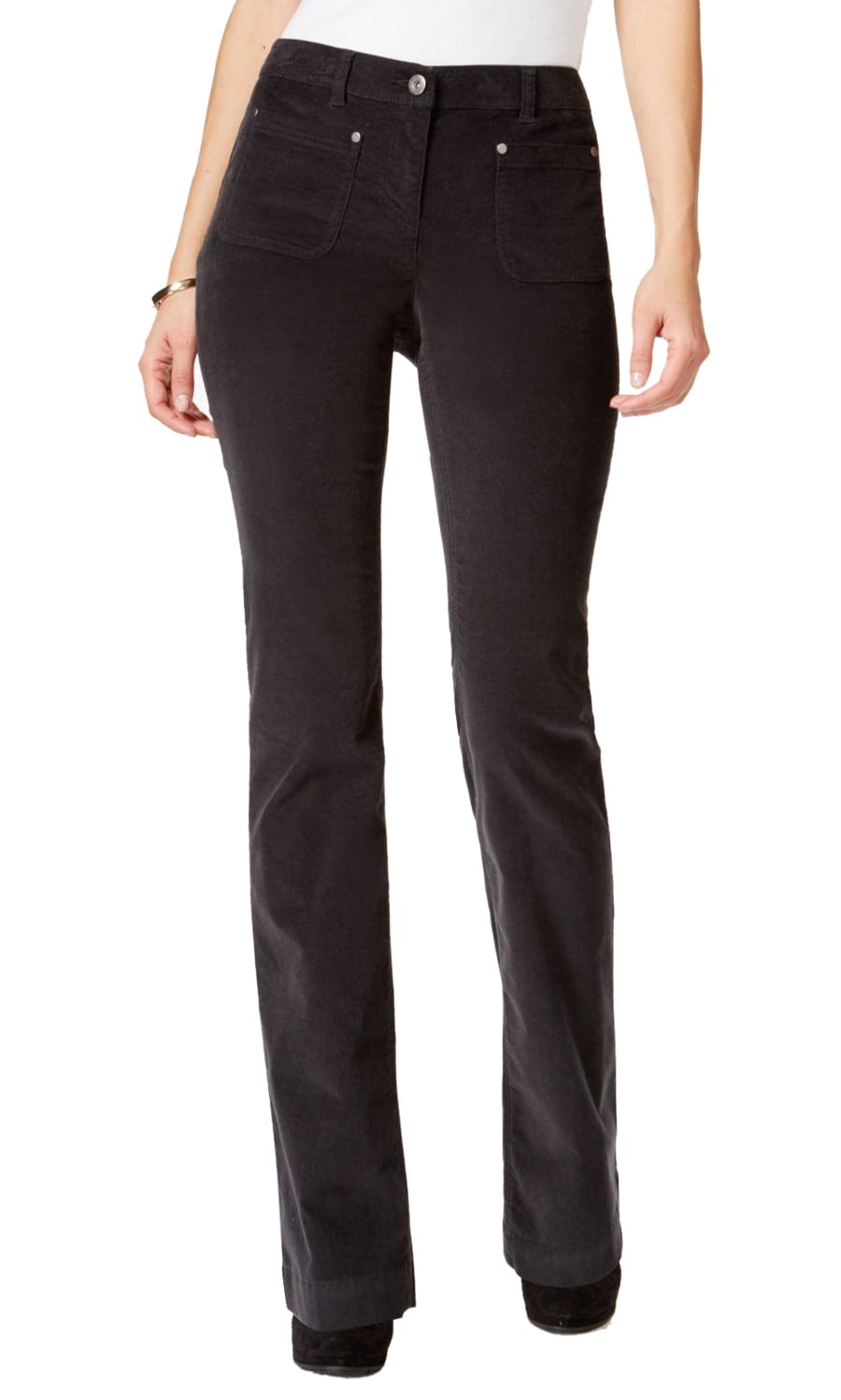 Style&co. Womens Corded Casual Corduroy Pants, Grey, 14 Regular ...