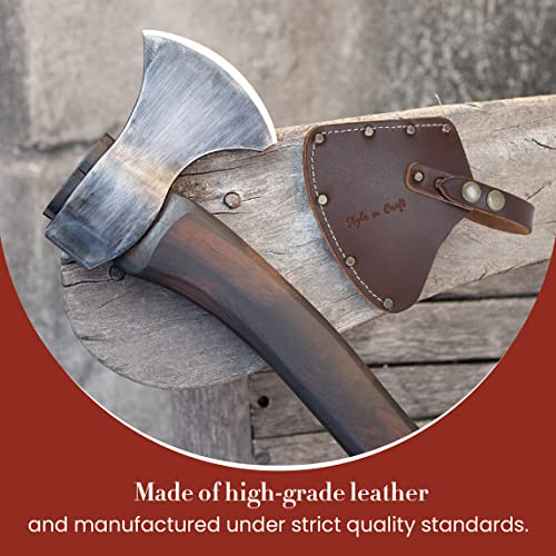 Style n Craft Camper/Sportsman's Hatchet Sheath, Full-Grain Leather Axe ...