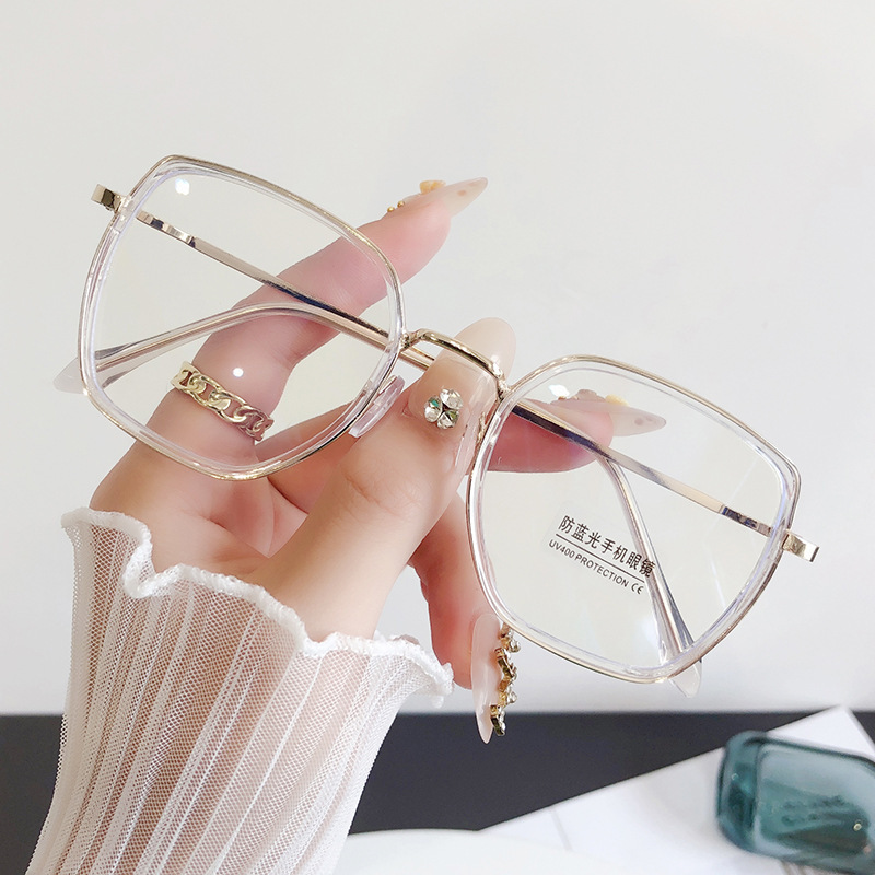 Style online red eye glasses frame fashionable anti-blue light plain ...