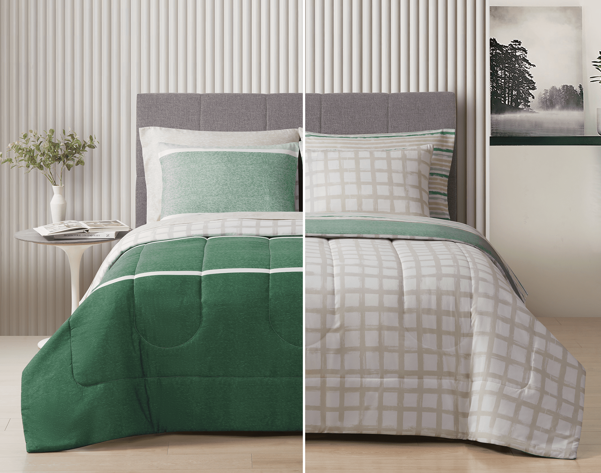 Style2 Alfie Green 7-Piece Mix & Match Bed in a Bag - Queen Size ...