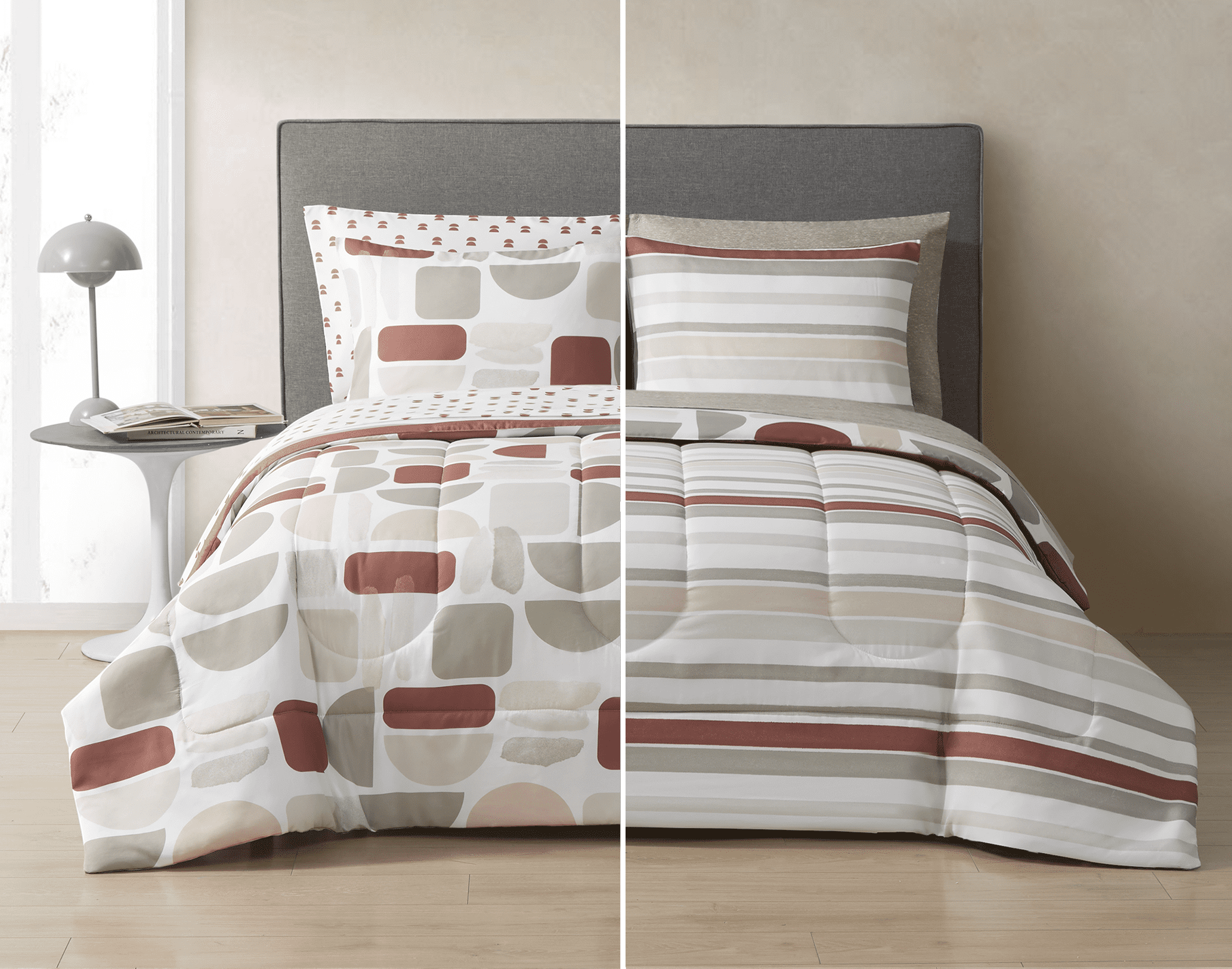 Style2 Kaiser Terracotta 7-Piece Bedding Set - King Size - Walmart.com