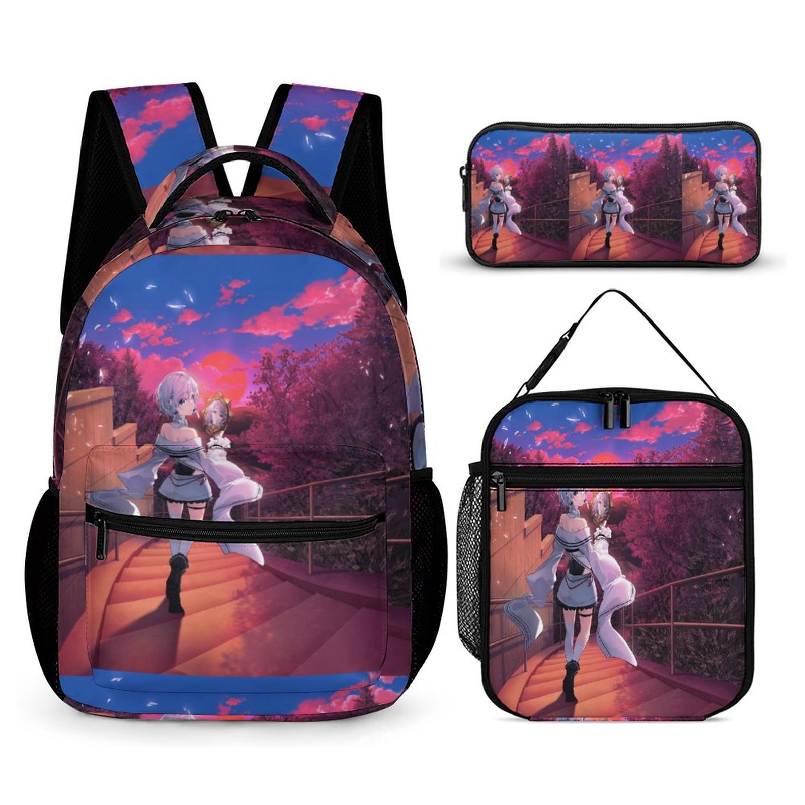 StyleAnime Multi-Functional Backpack Set for Adults – Waterproof Lunch ...