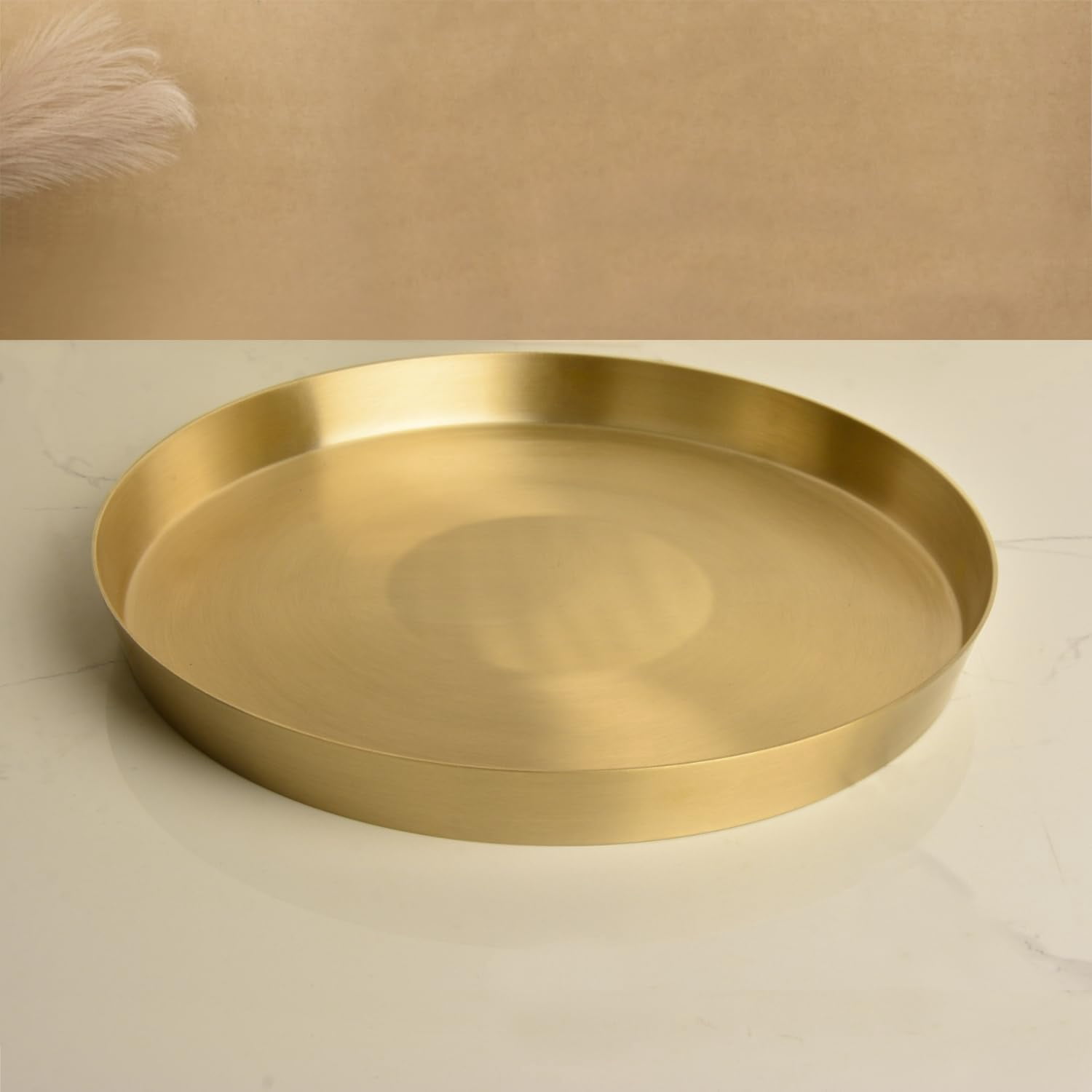StyleMyWay Premium Brass Heavy Dinner Plate 115 inches 1000 gm Matte ...