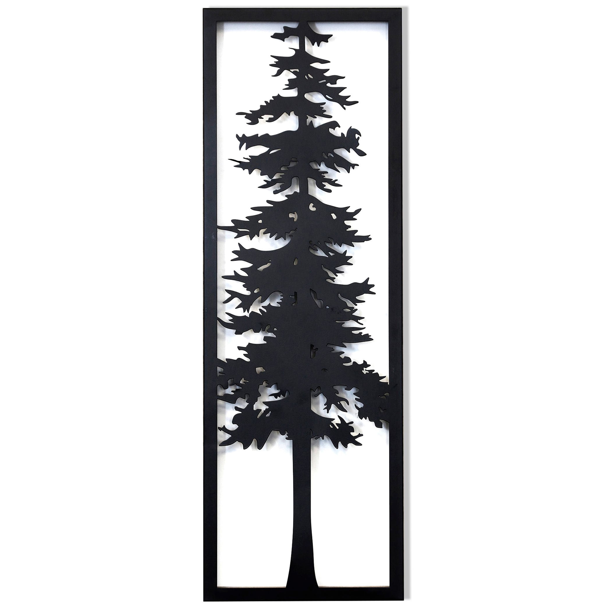 Cypress I - Laser Cut Metal Wall Art With Fired Finish - 36In Ht. X ...