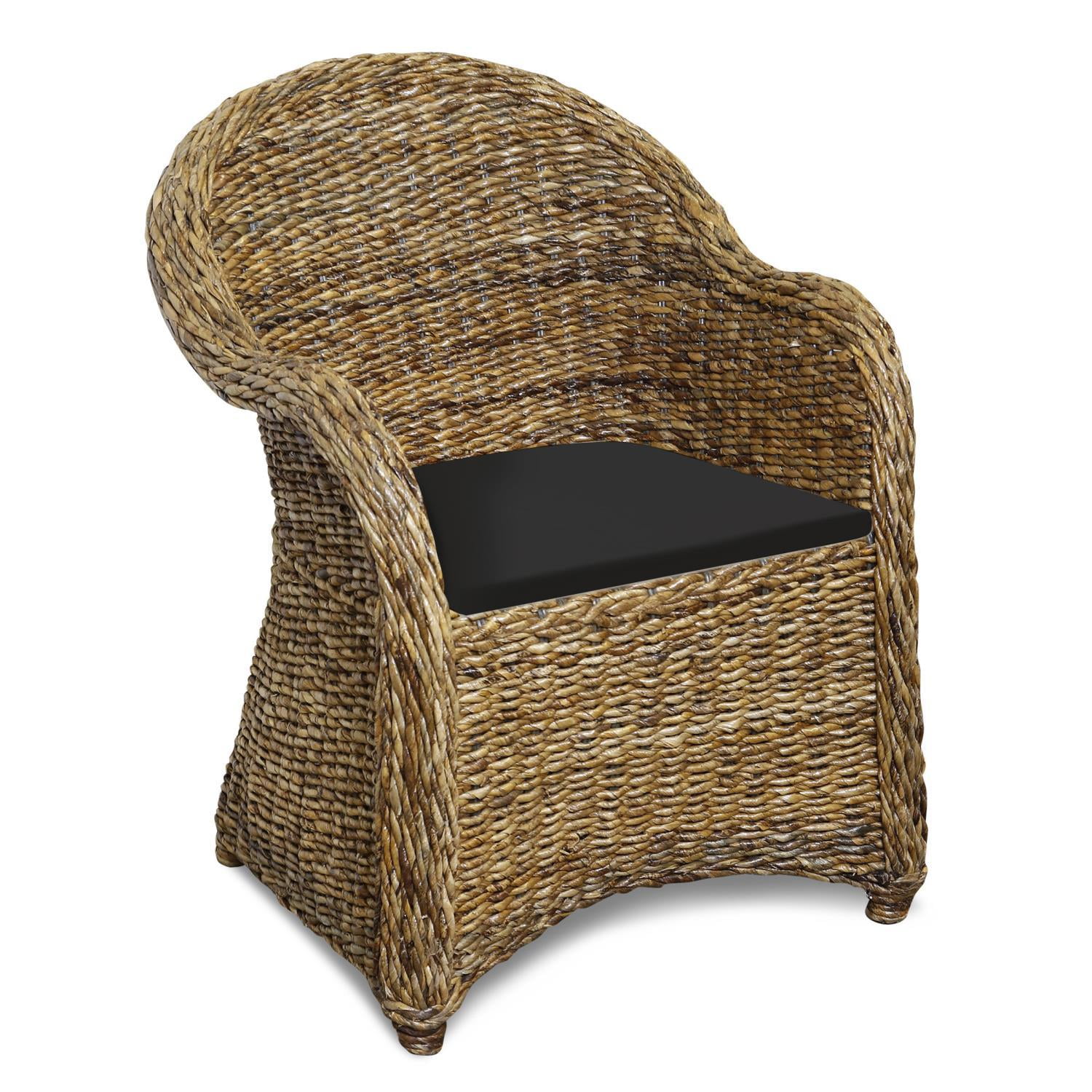 Save 20% • Elana Bohemian Woven Banana Leaf & Rattan Lounge Chair