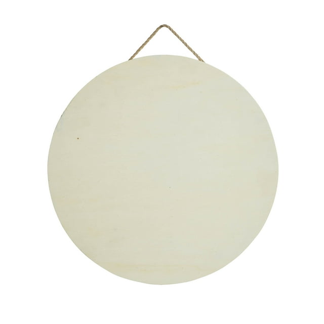 Stylecraft Unfinished Round Wooden Plaque, Natural Color, 11.8" 0.33 ...