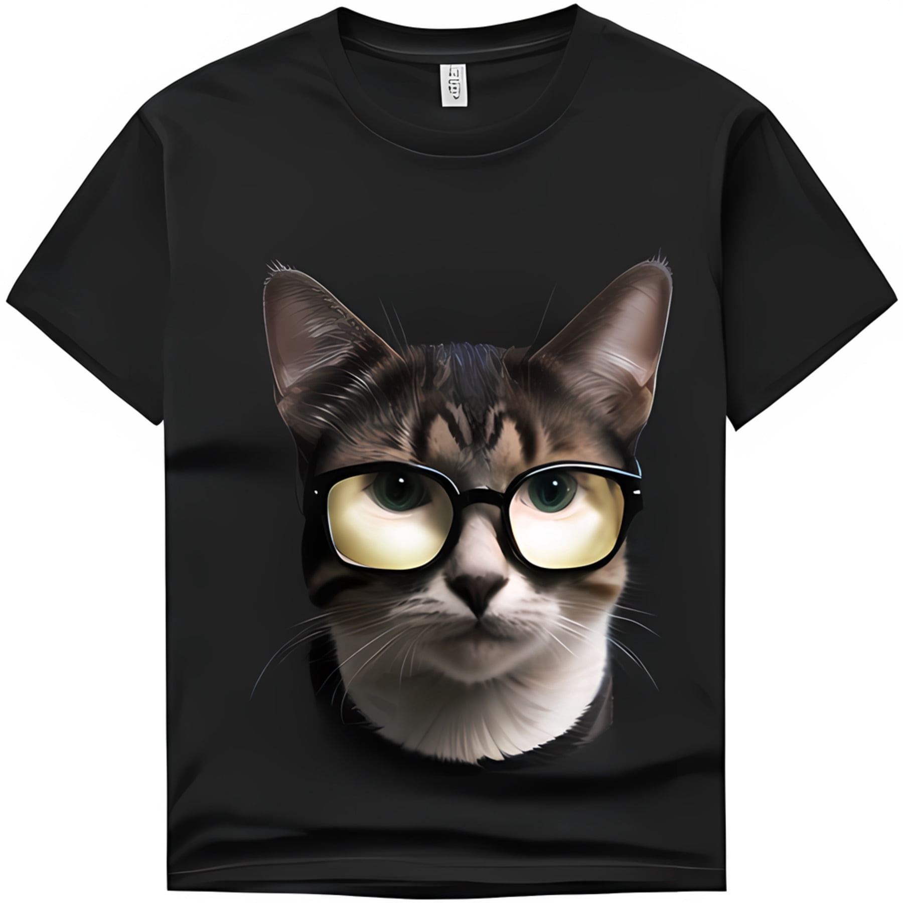 Styleish Black T-Shirt featuring Realistic Cool Design Detailed ...