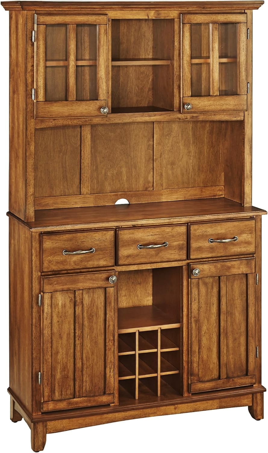 Styles Buffet of Buffets Cottage Oak Server with Natural Wood Top Three ...