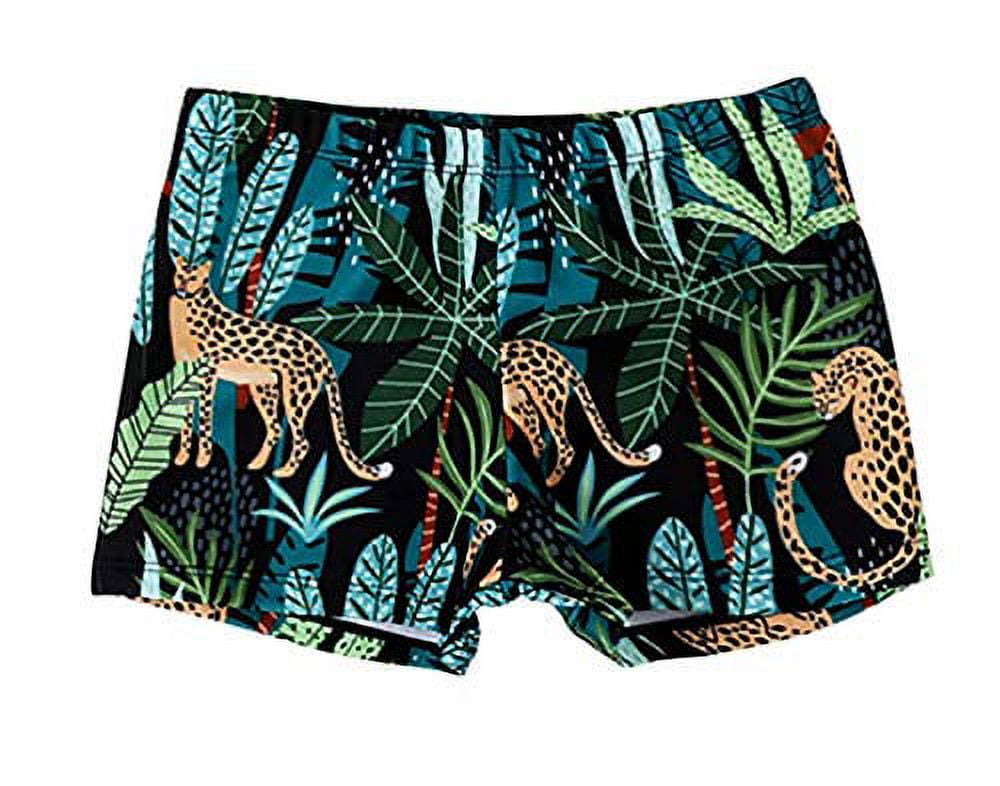 Styles I Love Father and Son Tropical Leaves Cheetah Swim Shorts ...