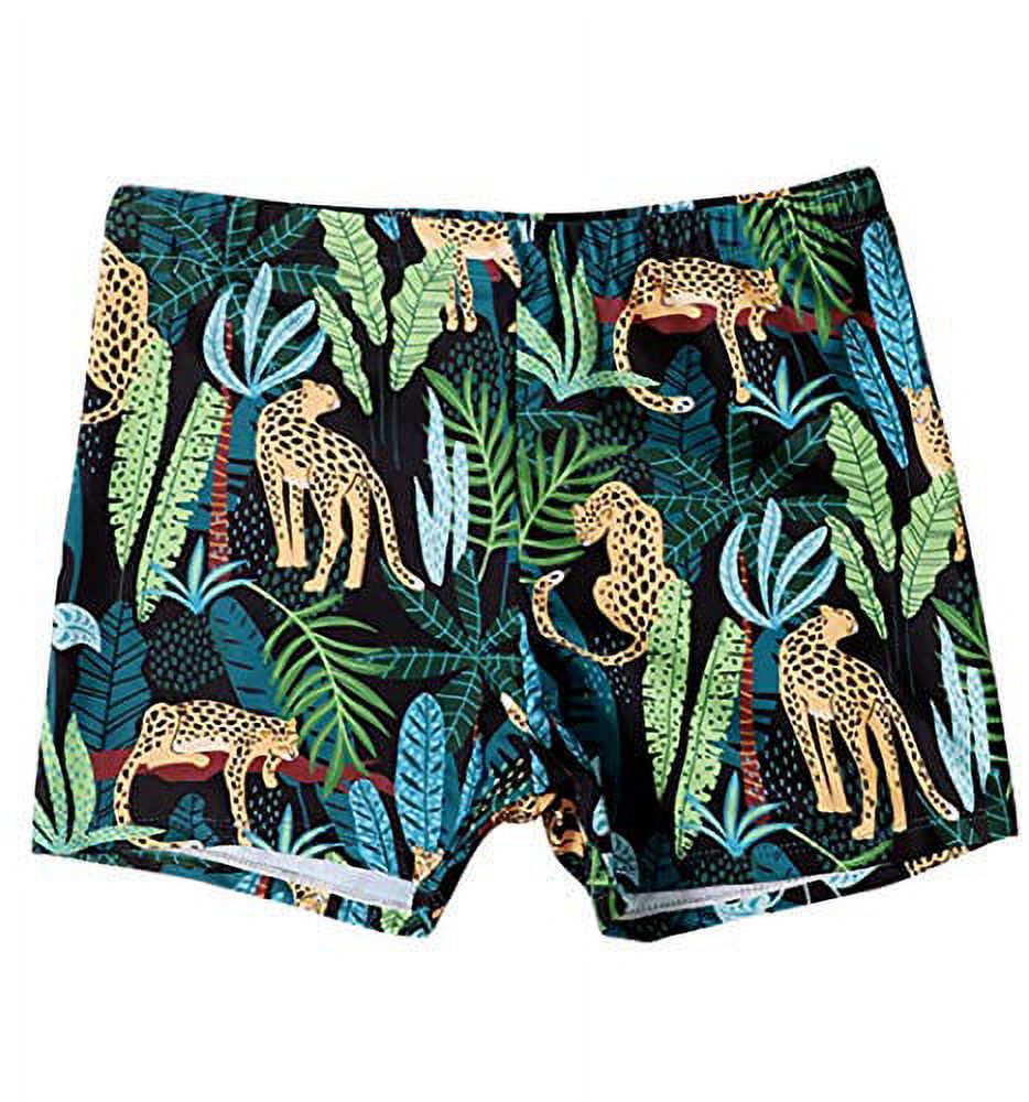 Styles I Love Father and Son Tropical Leaves Cheetah Swim Shorts ...