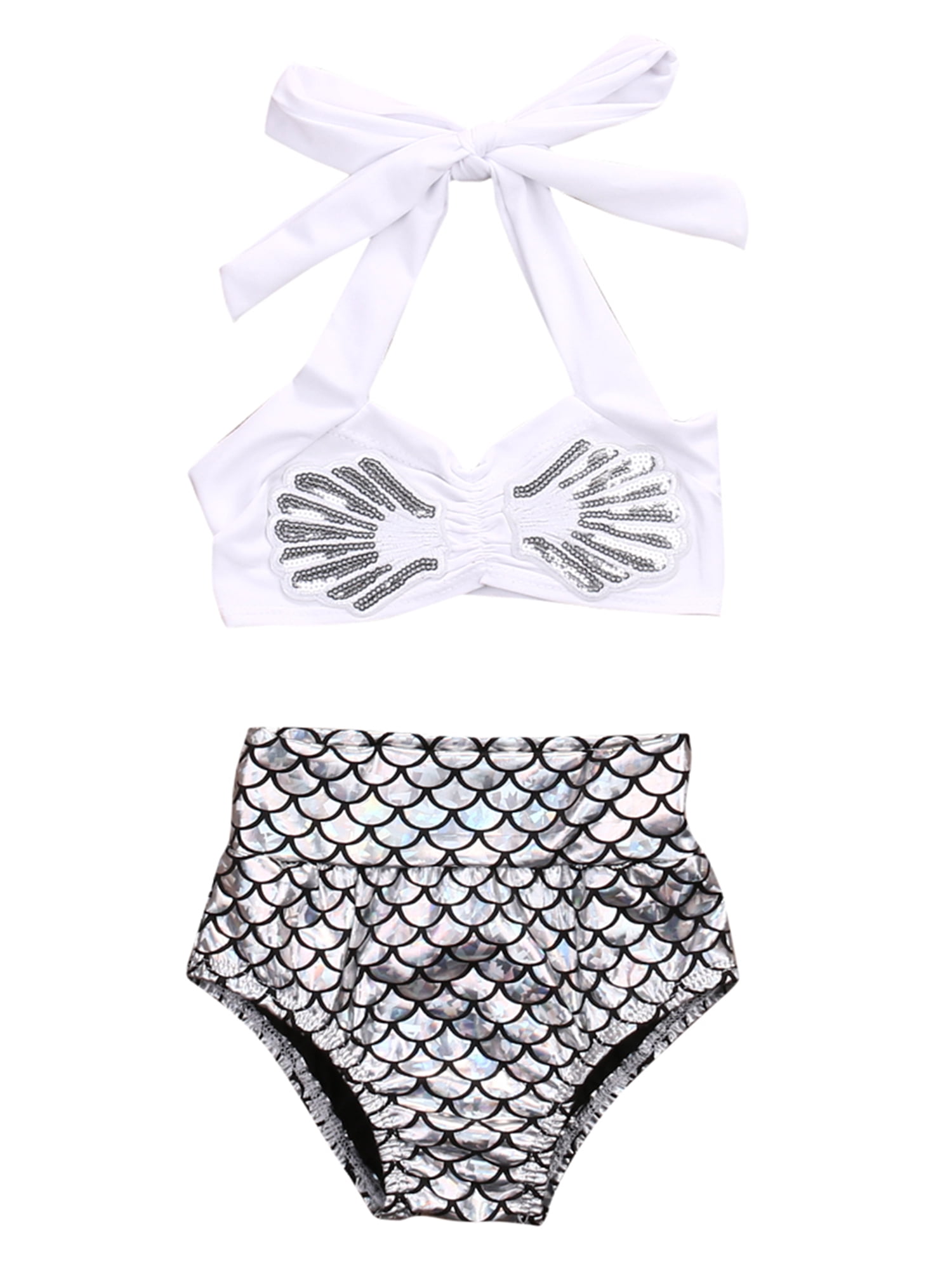 Styles I Love Infant Baby Girl Mermaid Scale Swim Set Suit, Bikini ...