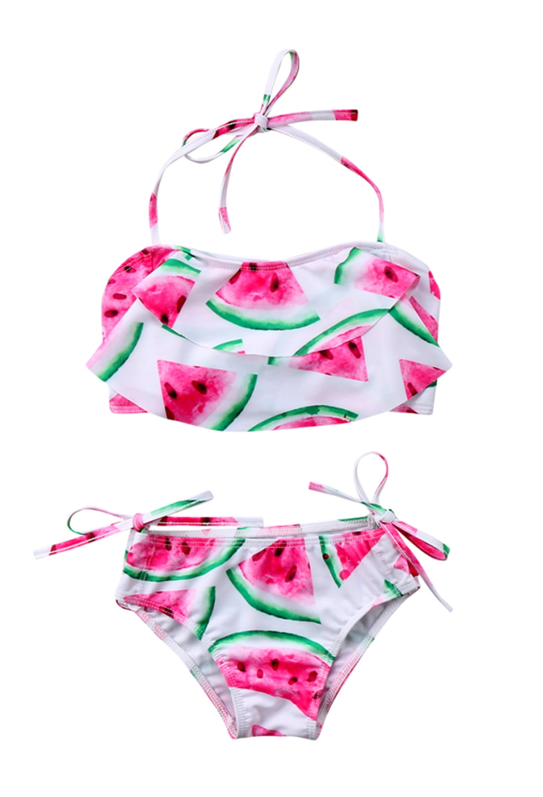 Styles I Love Kid Girls Watermelon Ruffle Bikini 2pcs Swimsuit Bathing ...
