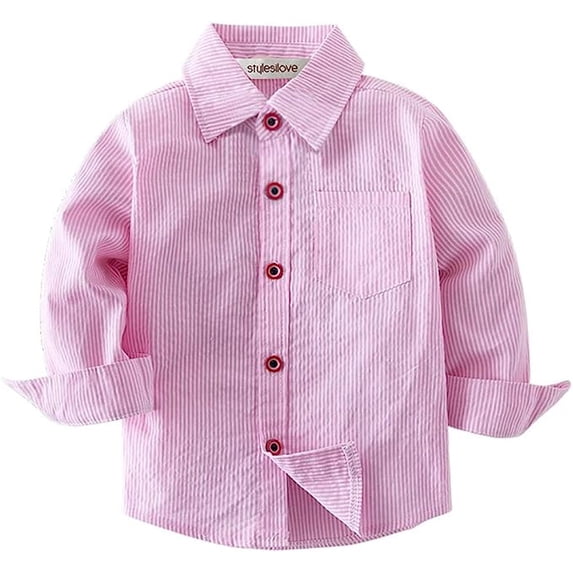 Toddler Boy Pink Button Down Shirt
