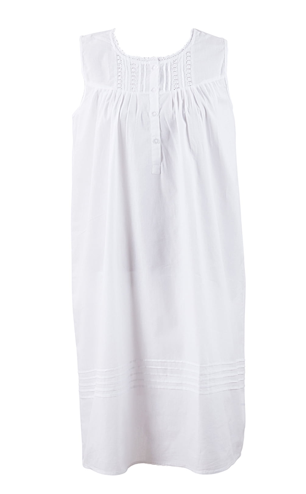 StylesILove Women Embroidered 100% Pure Cotton Nightgown Night Dress ...