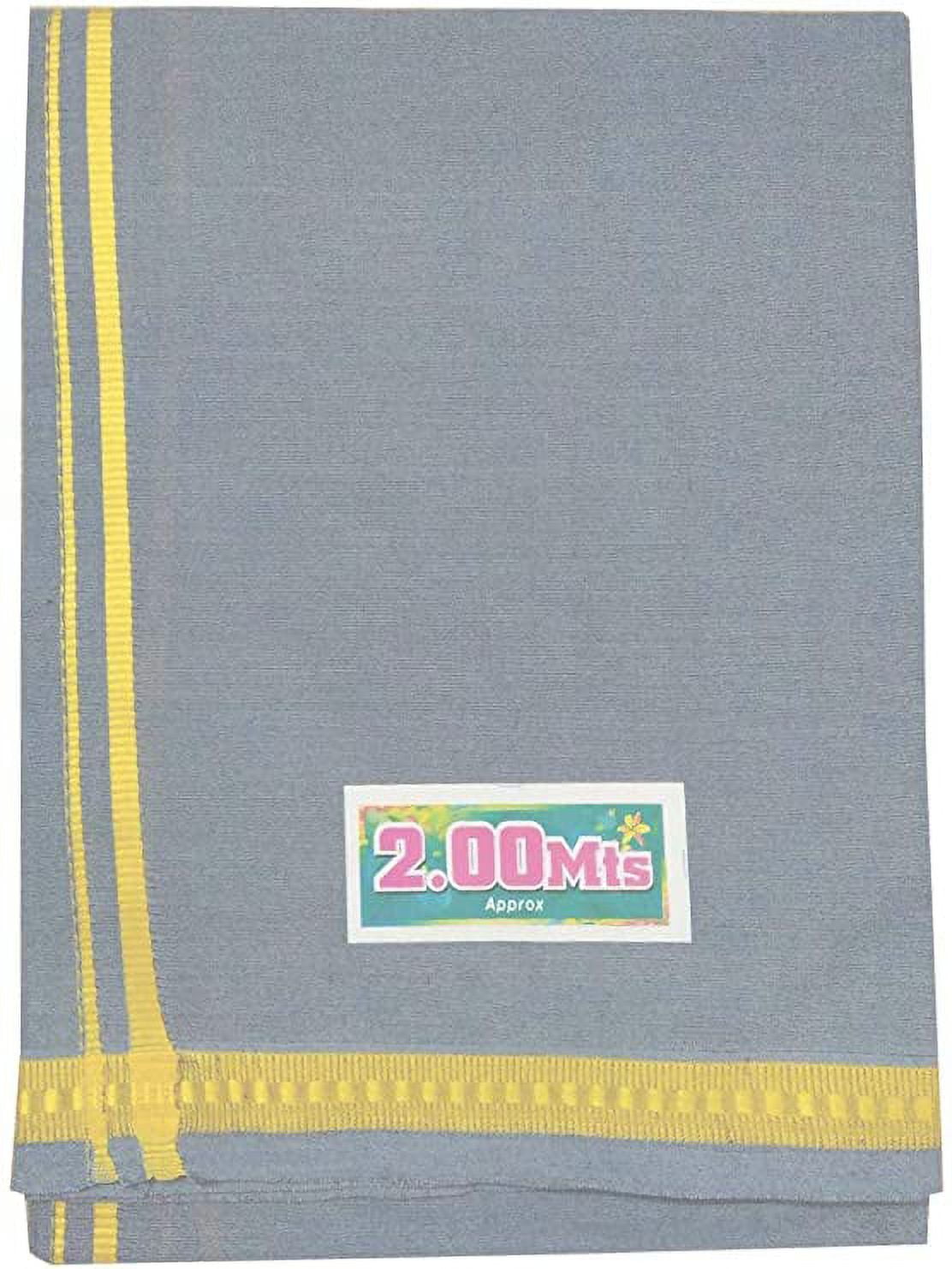 Stylesindia Fancy Border Colored Single Layer Dhoti Mundu Vesti 2.0mts ...