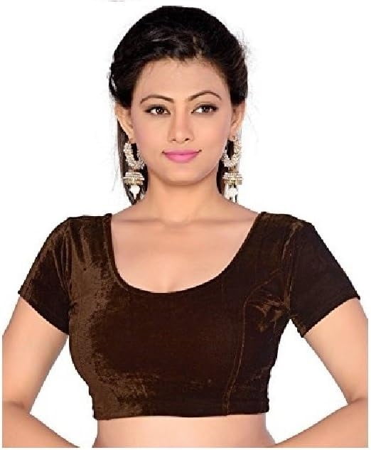 Stylesindia Women's Velvet Stretchable Sari Blouse XL (for Bust Size 32 ...