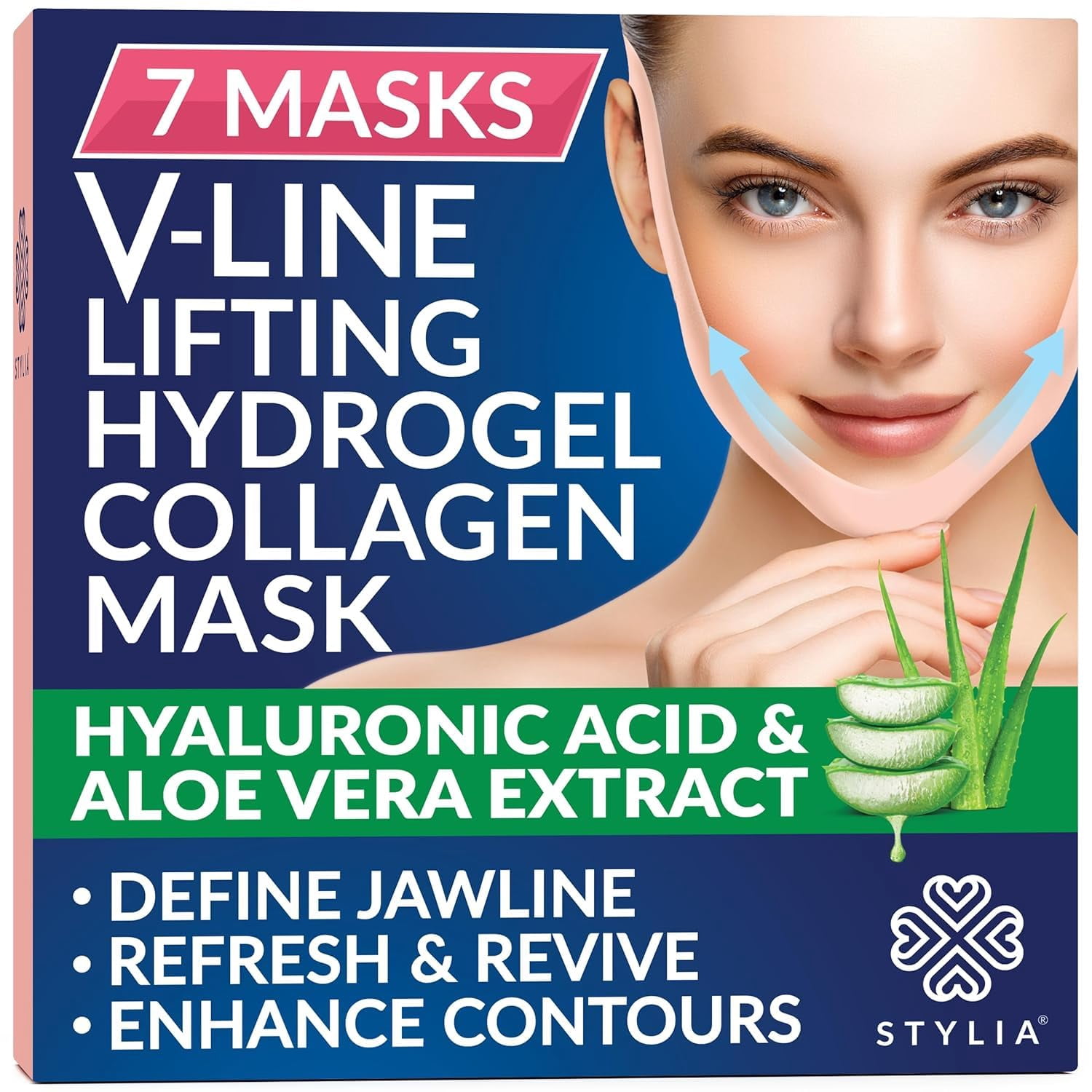 Stylia V Line Lifting OLF24 Collagen Face Mask - Chin Strap for Women ...