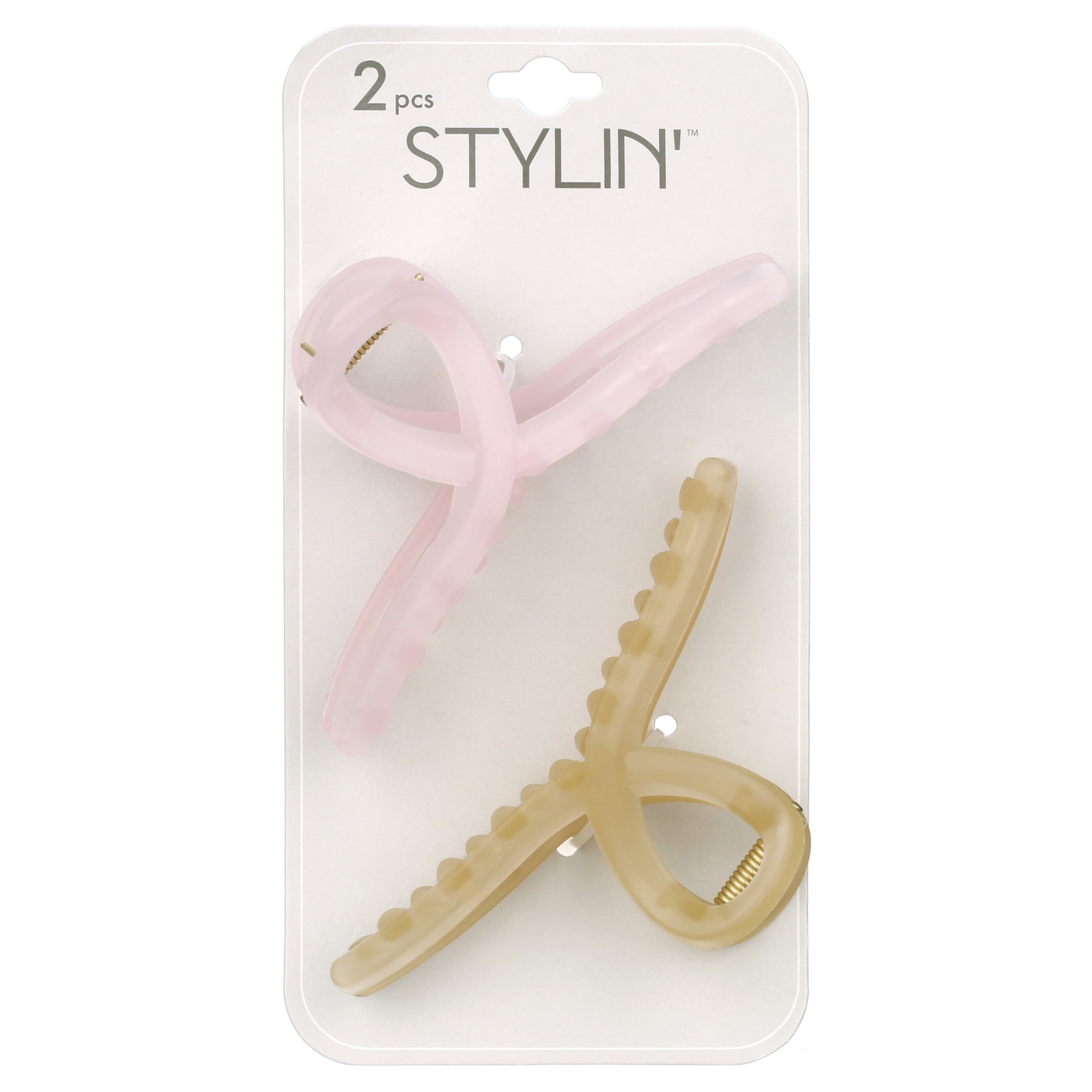 Stylin' 2pc Jumbo Matte Frosted Infinity Clip - Walmart.com
