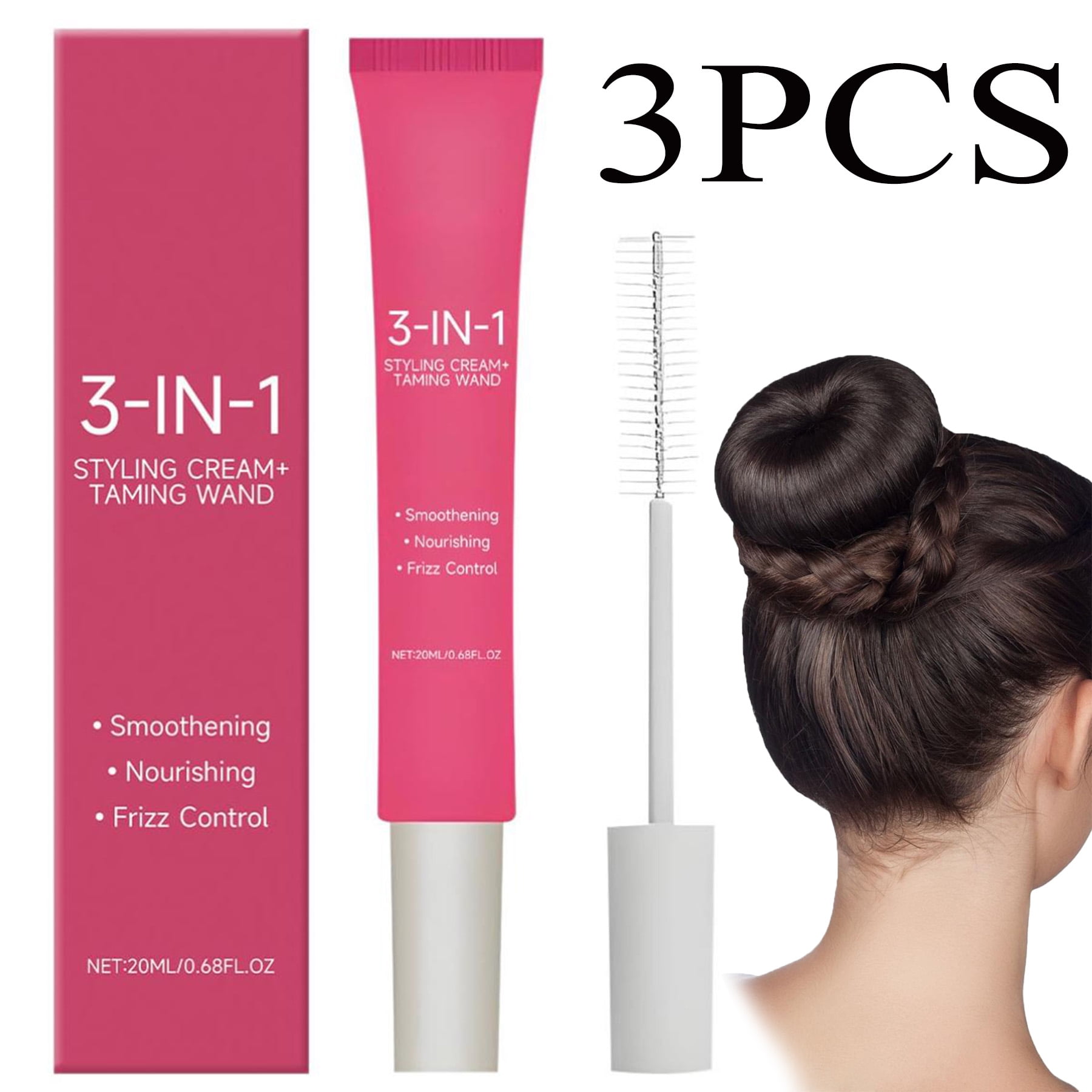 Styling Cream,Hair Cactus Fruit 3-In-1 Styling Cream & Taming Wand ...