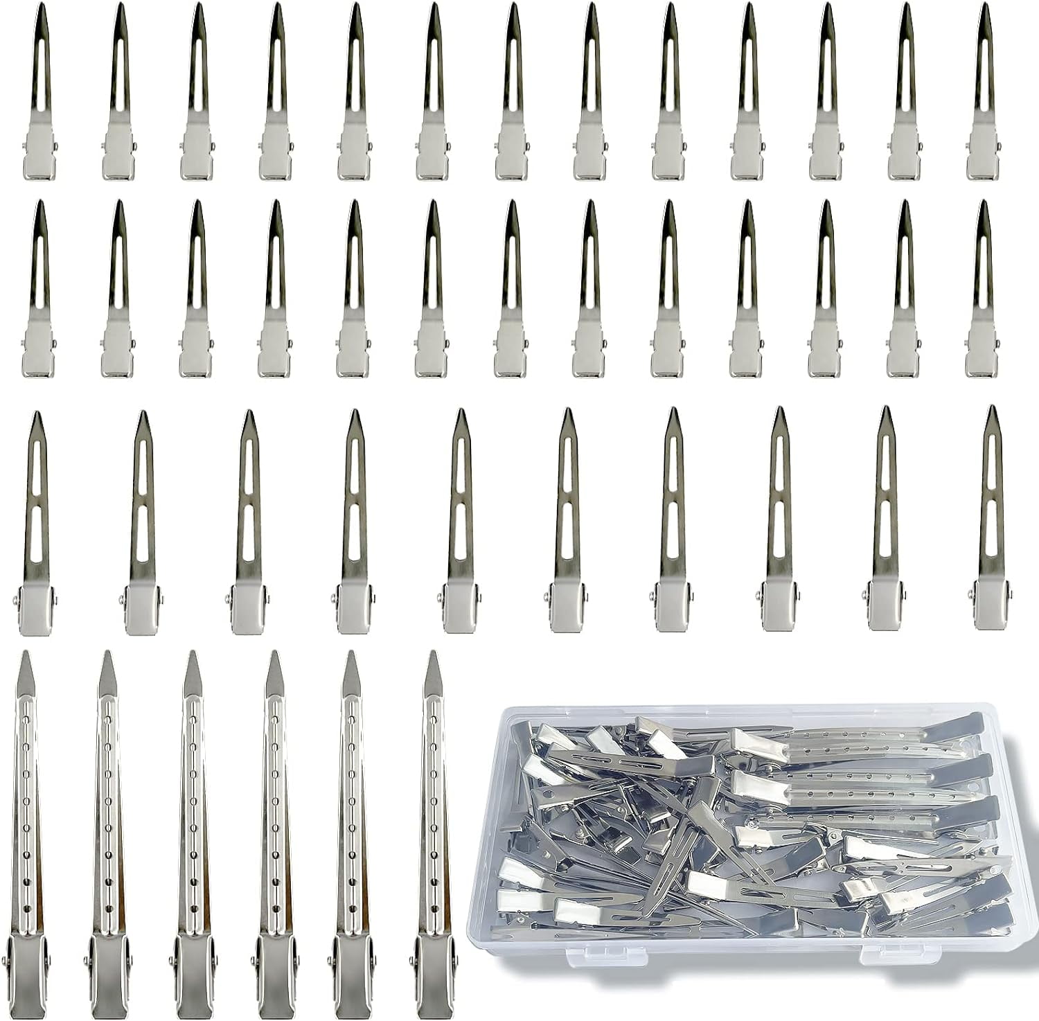 Styling Hair Clips, Silver Metal Duck Billed Hair Clips for Women ...