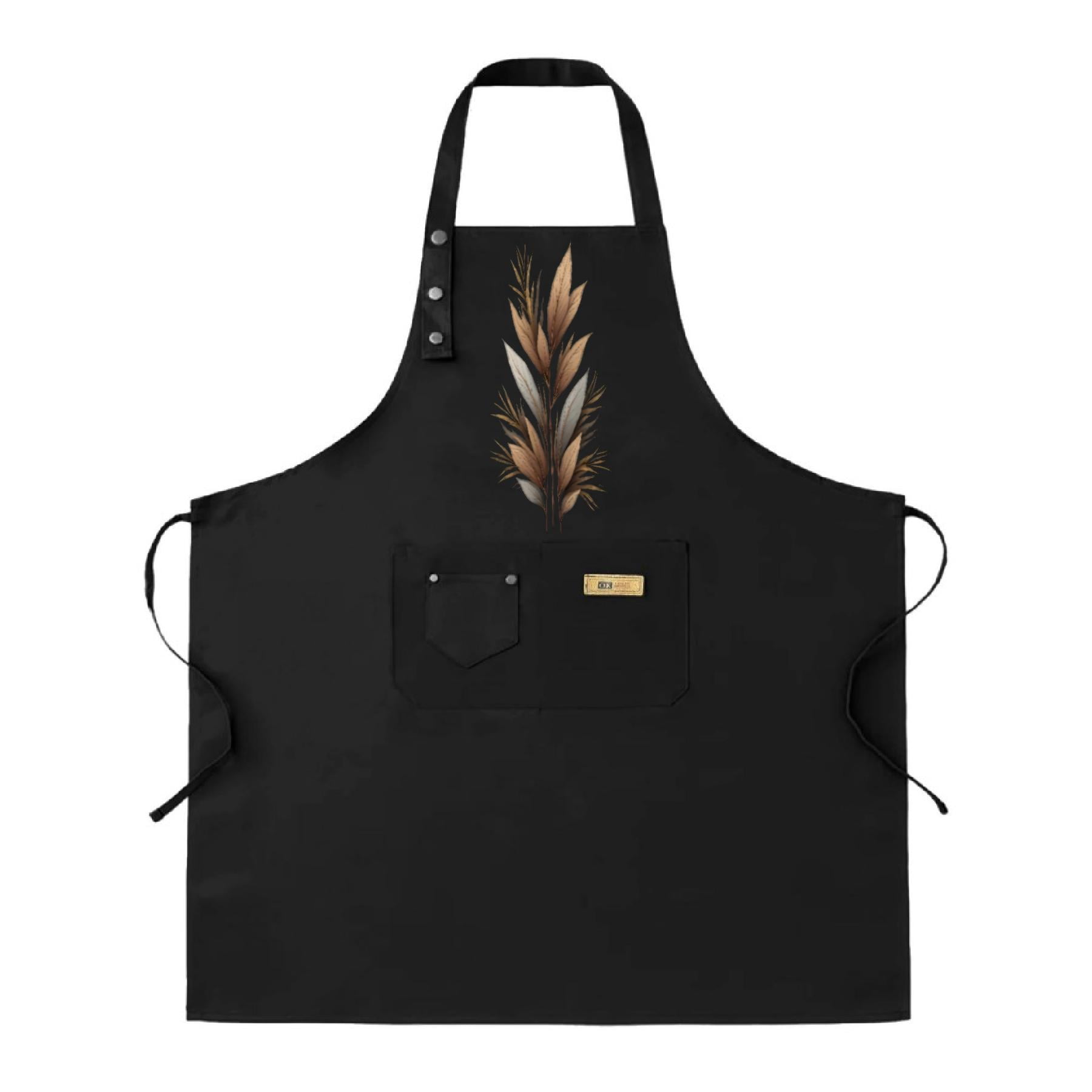 Stylish 2 Pack Bib Apron Set with Adjustable Straps Featuring Elegant ...
