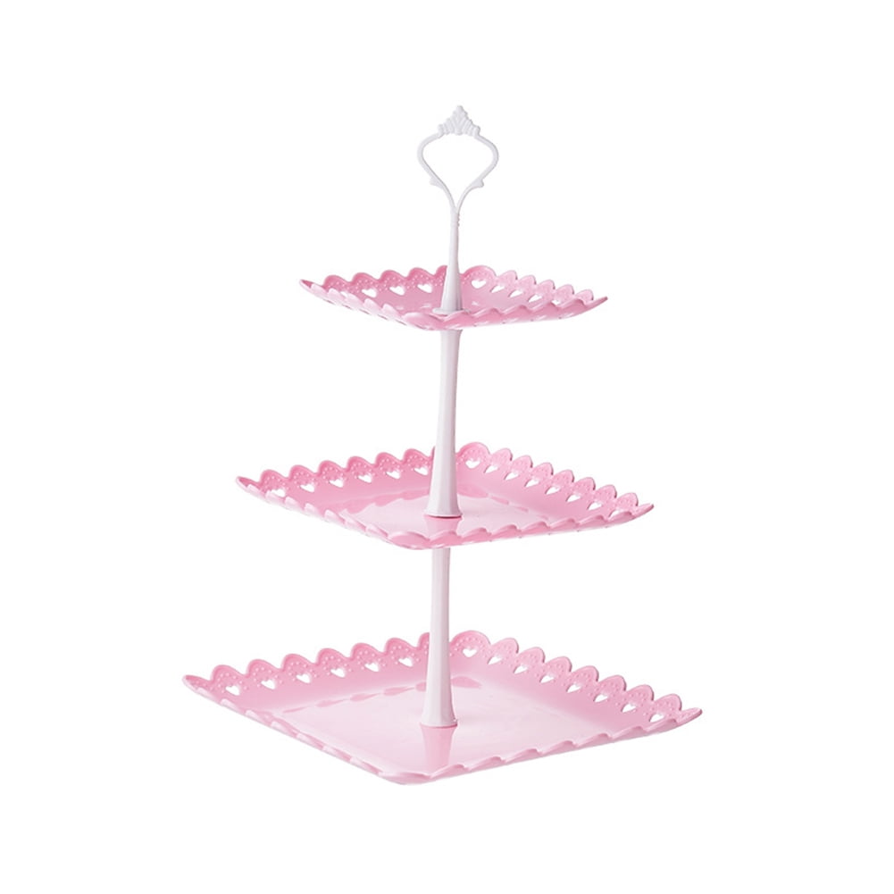 Stylish 3-Tier Dessert Tray Holder Snack Stand Dried Fruit Tray CupCake ...