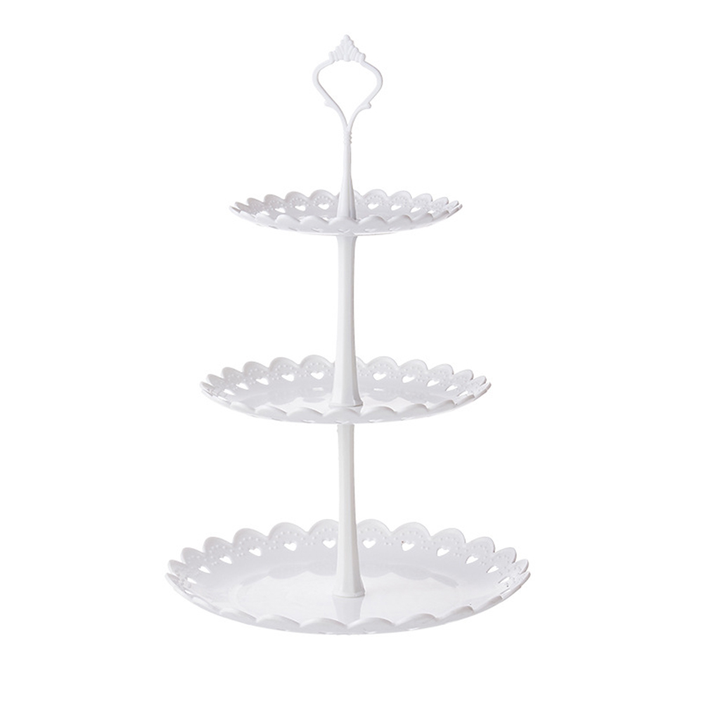Stylish 3-Tier Dessert Tray Holder Snack Stand Dried Fruit Tray CupCake ...