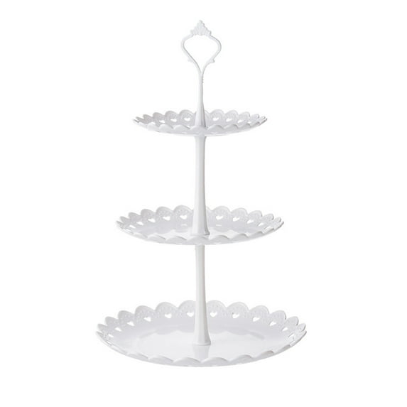 Stylish 3-Tier Dessert Tray Holder Snack Stand Dried Fruit Tray CupCake ...