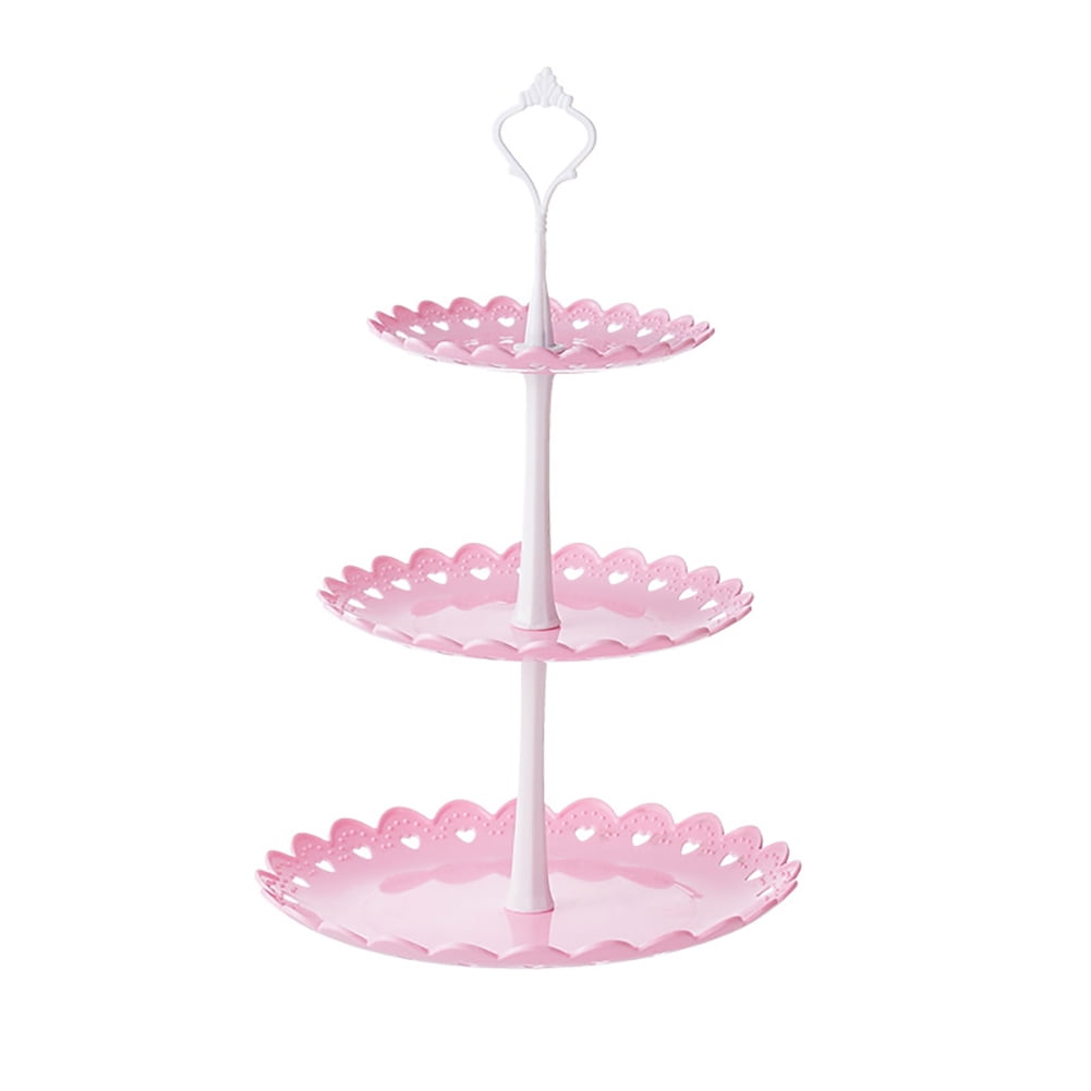 Stylish 3-Tier Dessert Tray Holder Snack Stand Dried Fruit Tray CupCake ...