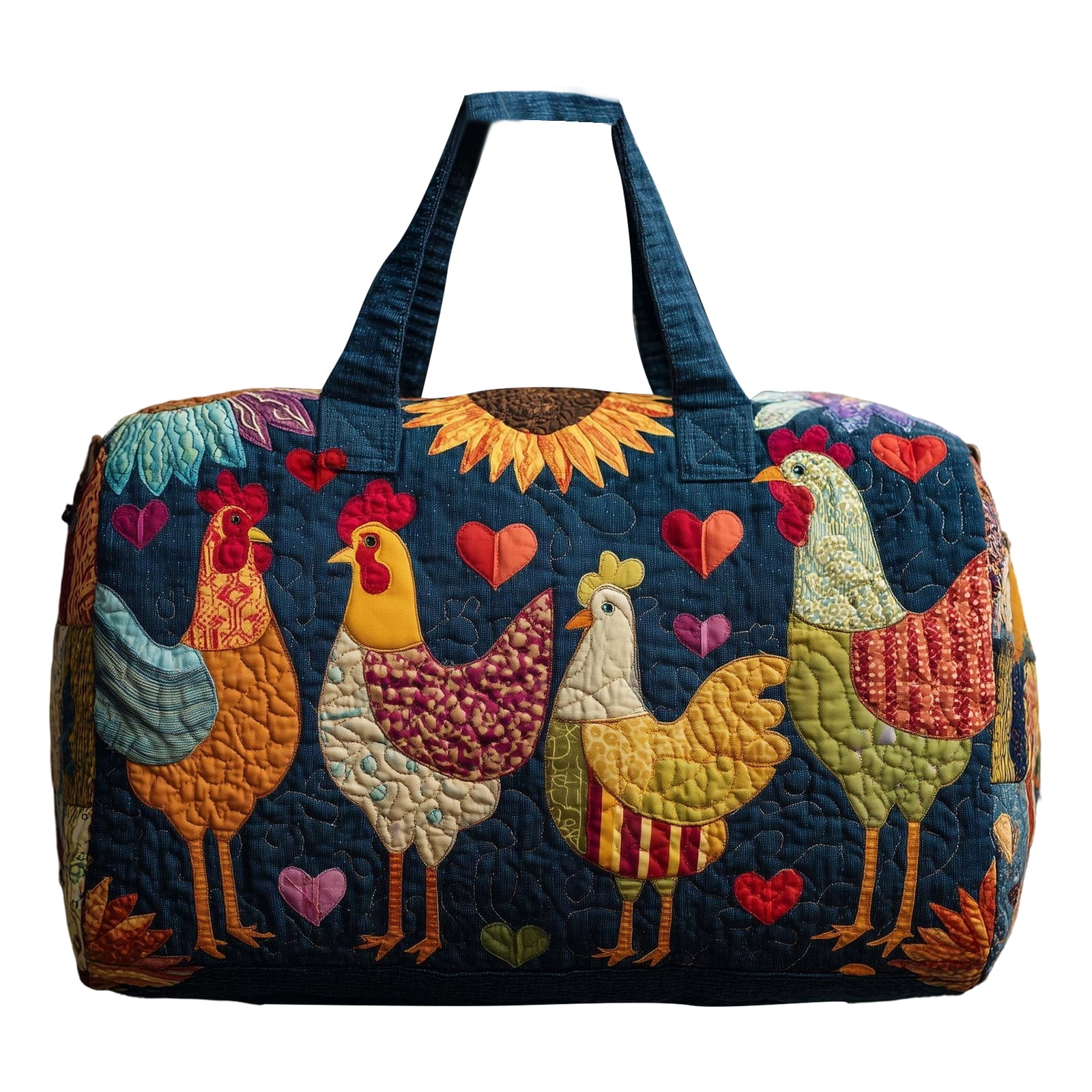 Stylish 3D Chicken Series Quilted Pleated Cotton Travel & Gift Bag ...