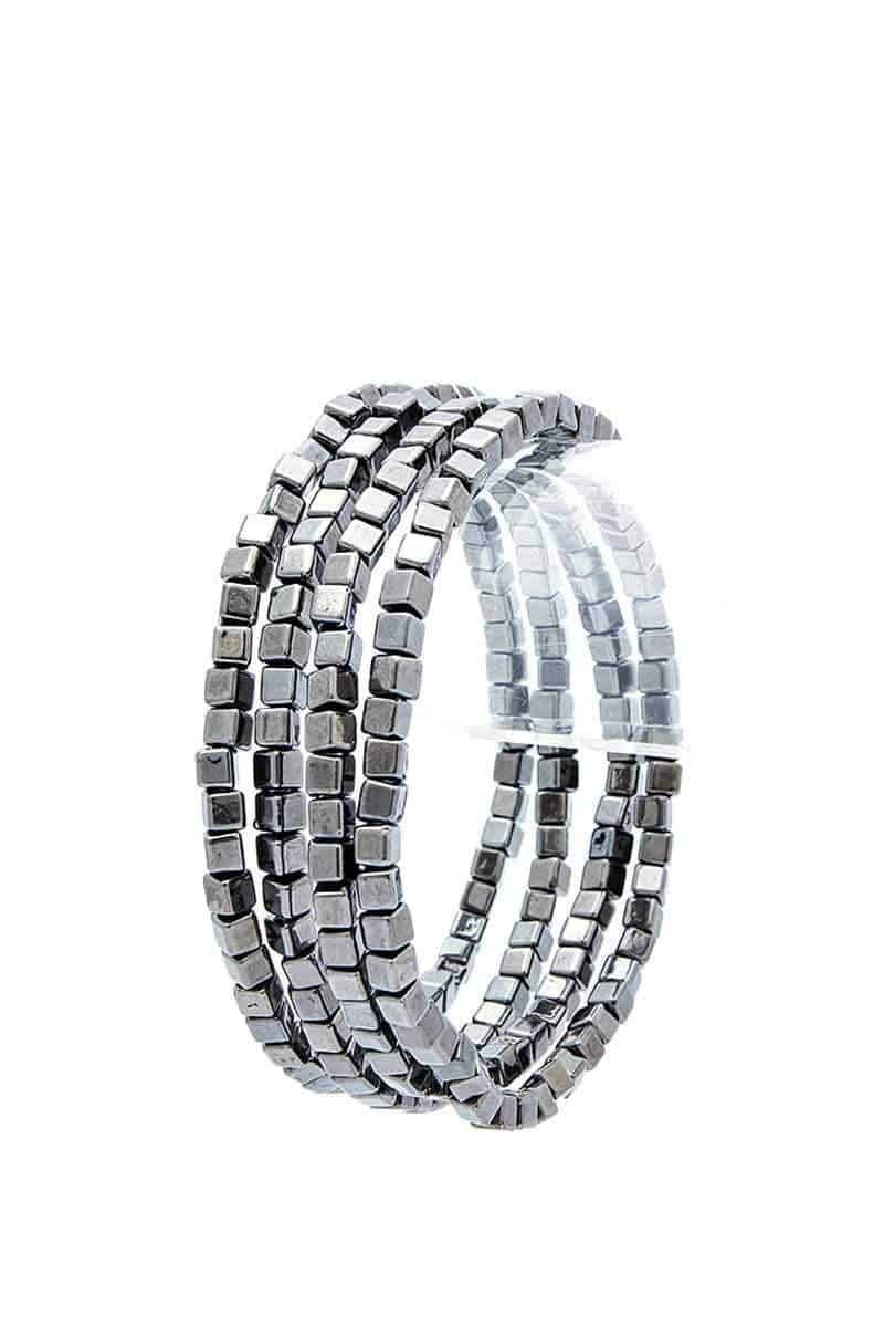 Stylish 4 Layer Square Bead Bracelet - Walmart.com