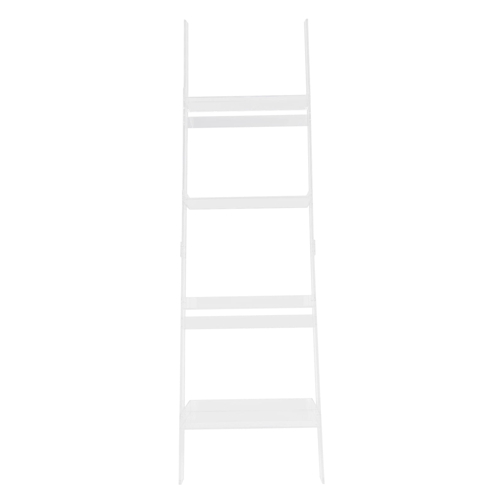 Stylish 4-Tier Desktop Ladder Bookshelf, Acrylic Material, Trapezoid ...