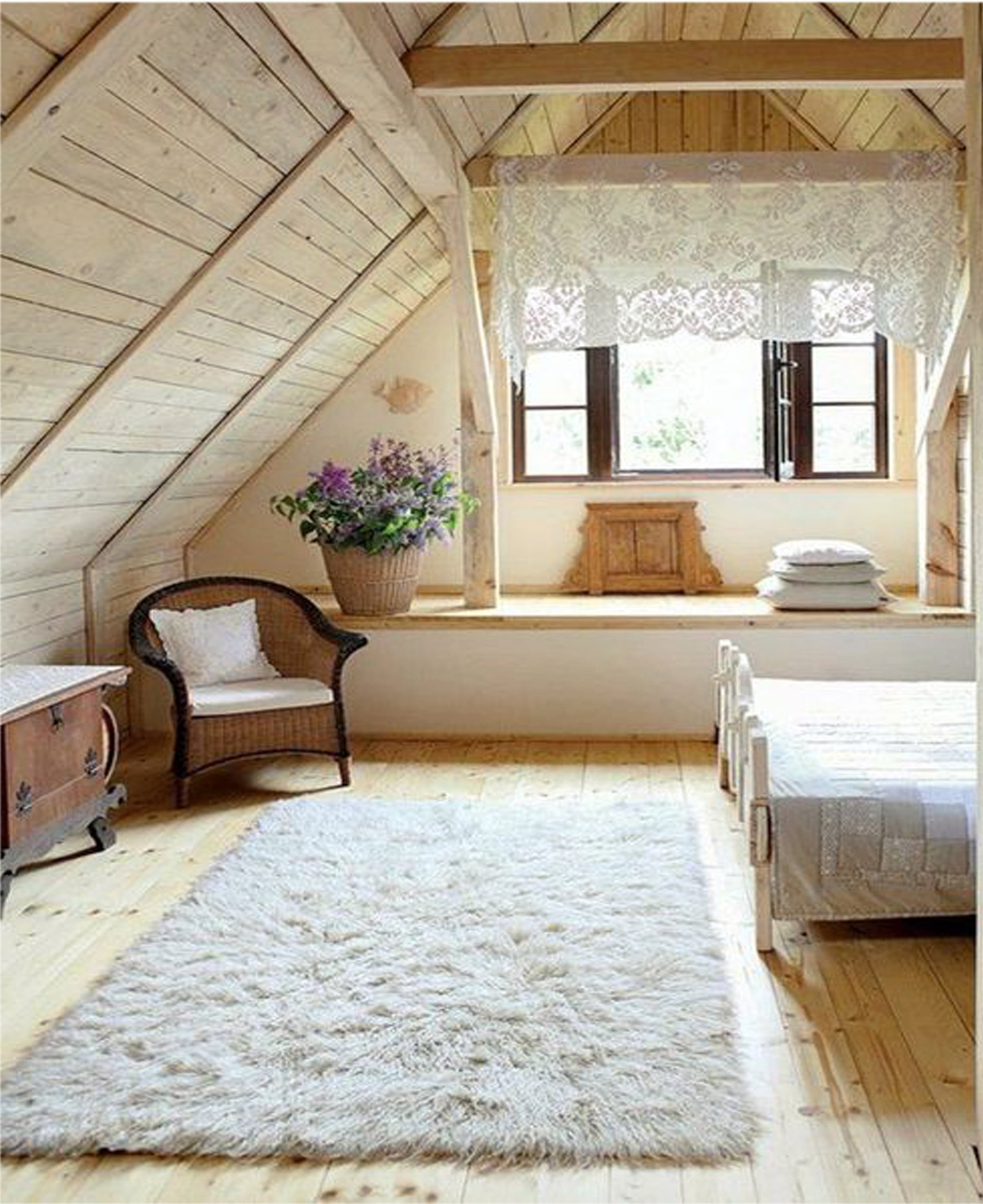 Stylish 5x7 Flokati Rug. Soft and fluffy 3” long pile. 100% natural ...